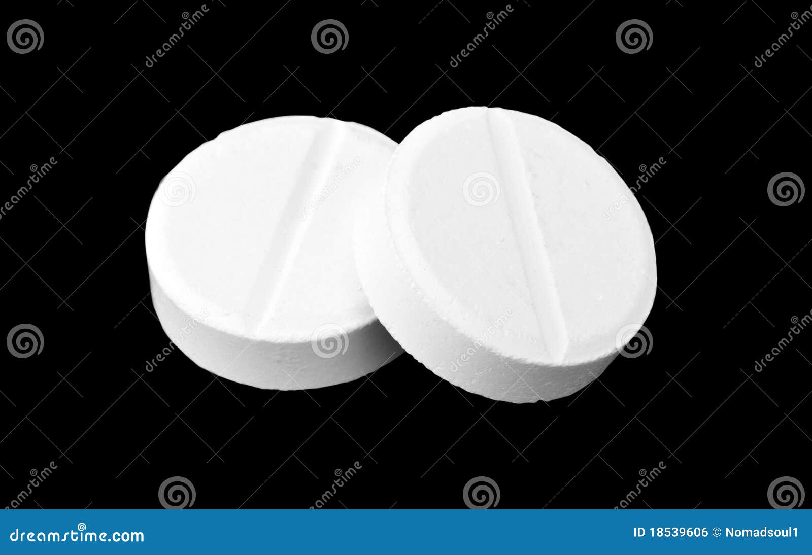 Two medicine tablets stock photo. Image of isolated, white - 18539606