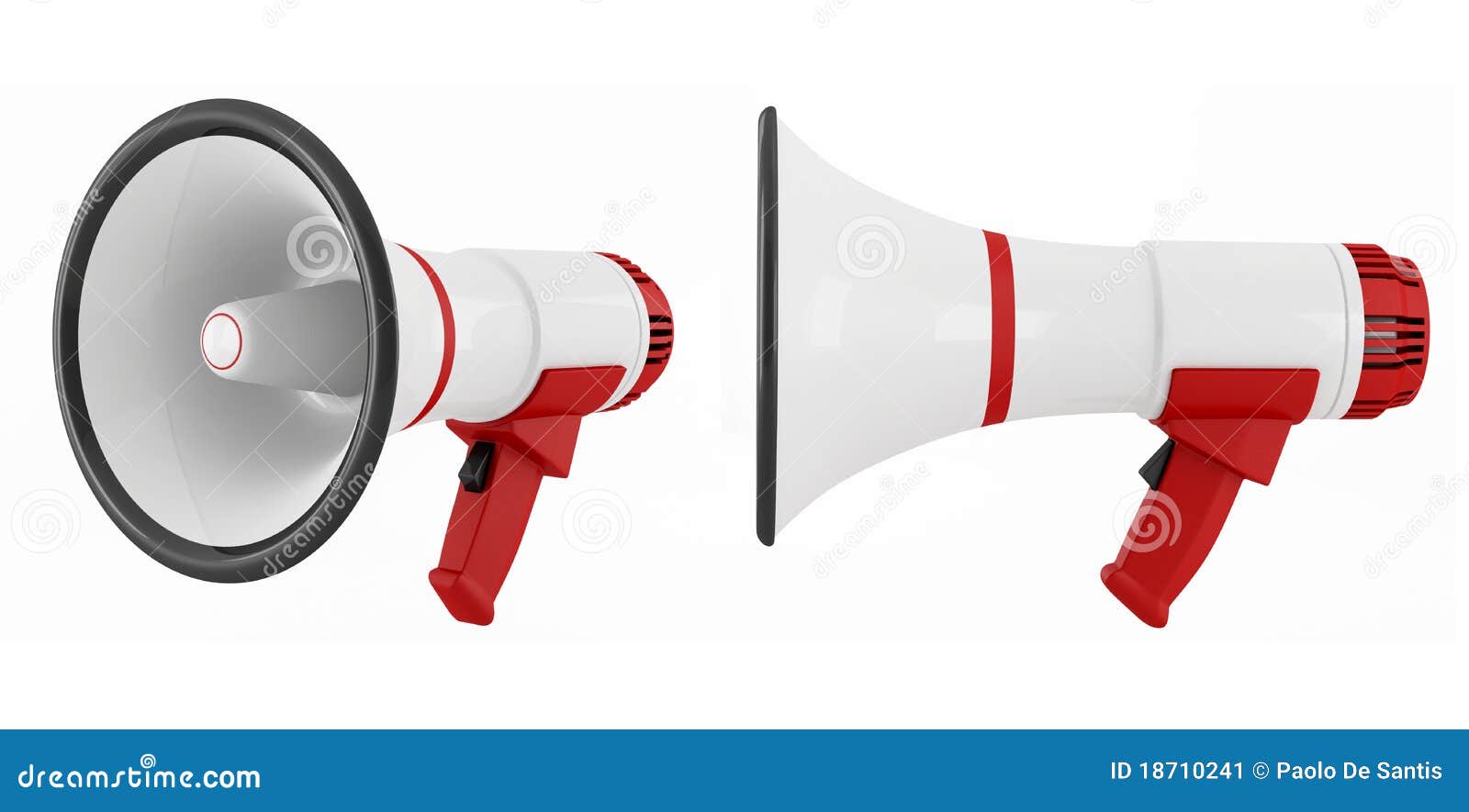 Two megaphone stock illustration. Illustration of isolated - 18710241