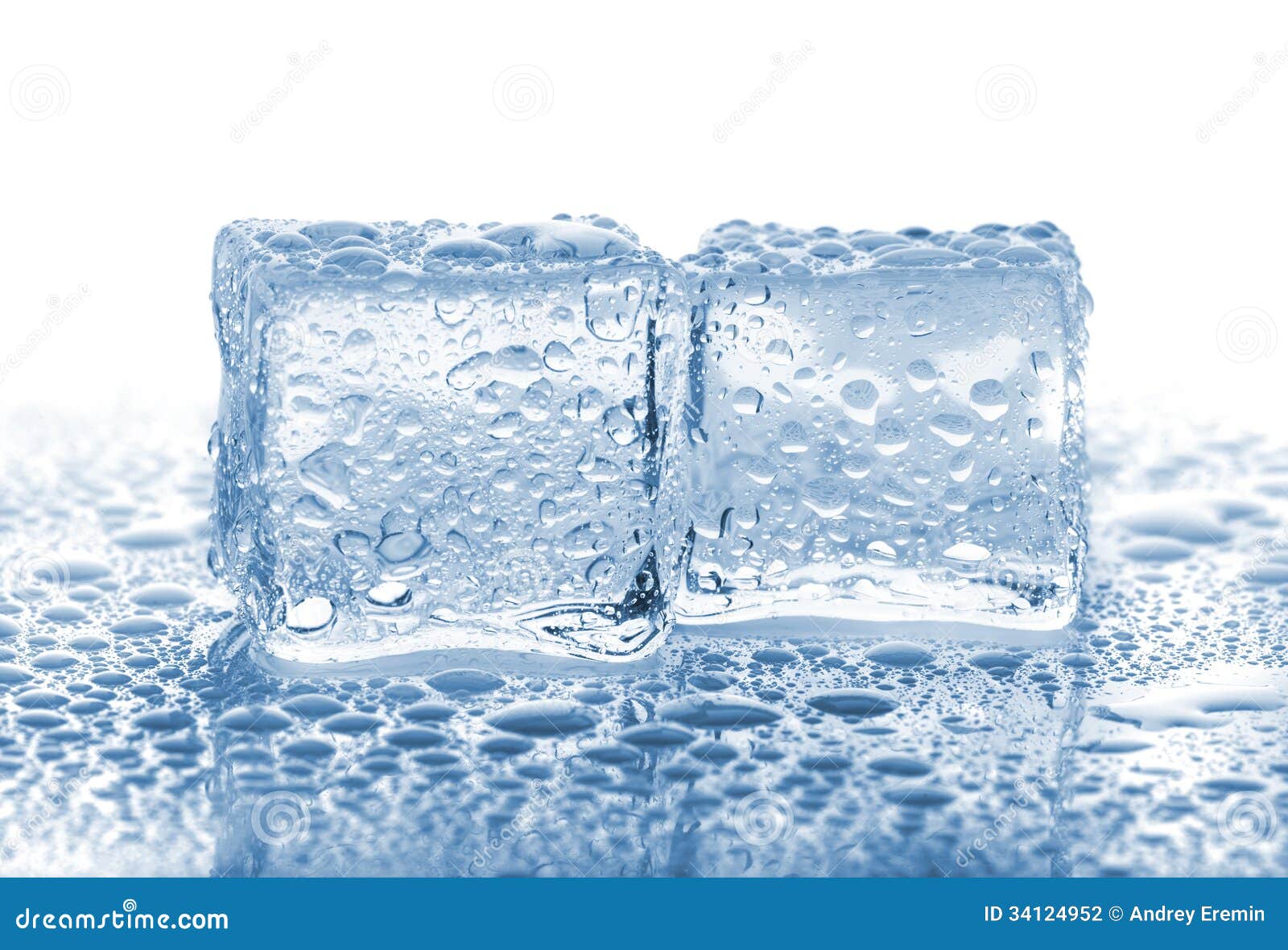 Two melted ice cubes stock photo. Image of melted, pair - 34124952