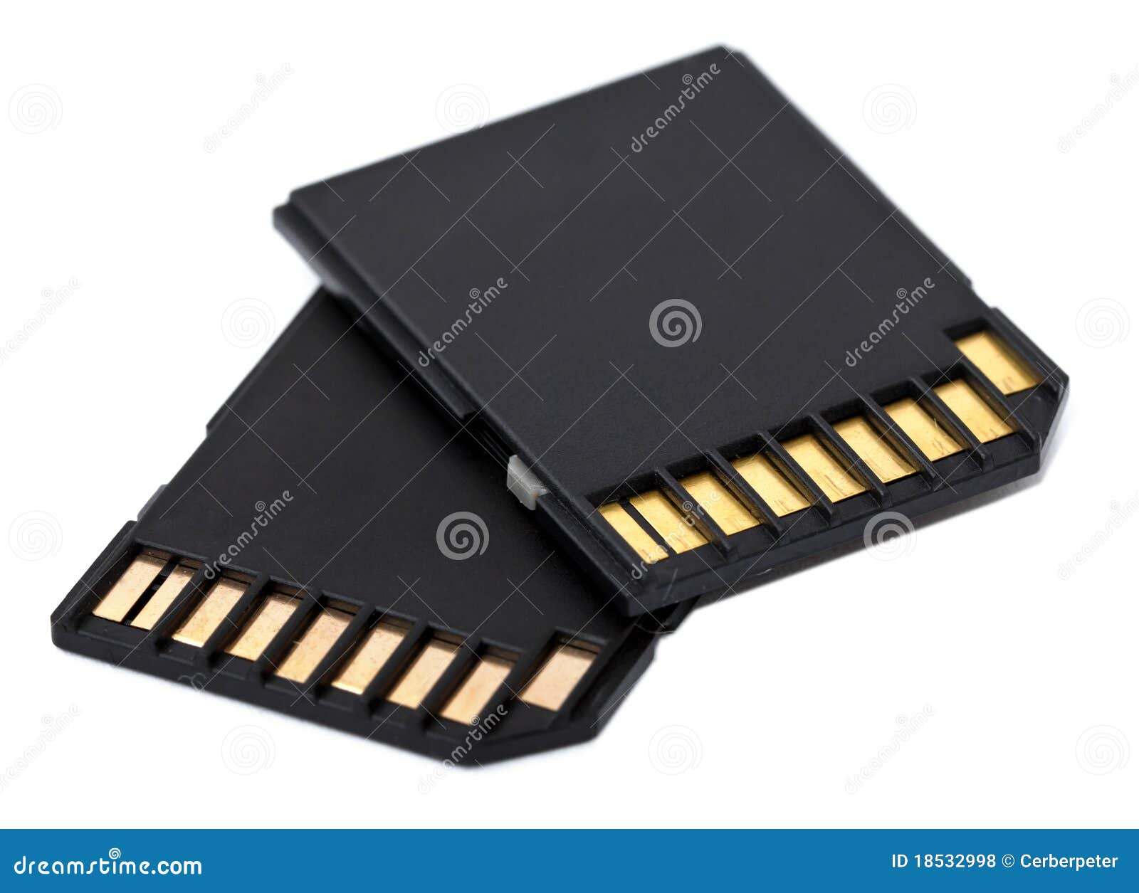 Two memory cards stock photo. Image of close, digital - 18532998