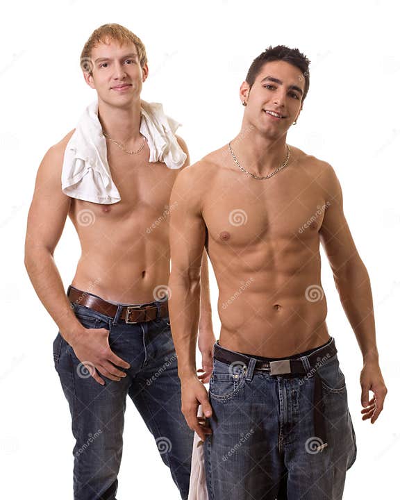 Two Men stock image. Image of shirtless, smile, people - 23336983