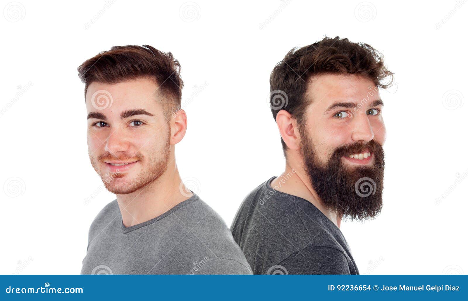 Two men with beard stock photo. Image of caucasian, handsome - 92236654