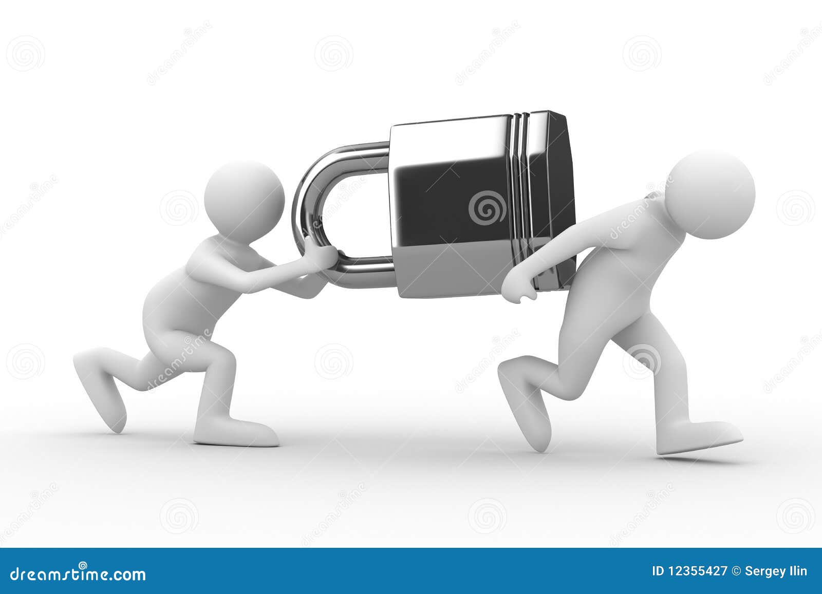 Two men carry lock on back stock illustration. Illustration of porter ...