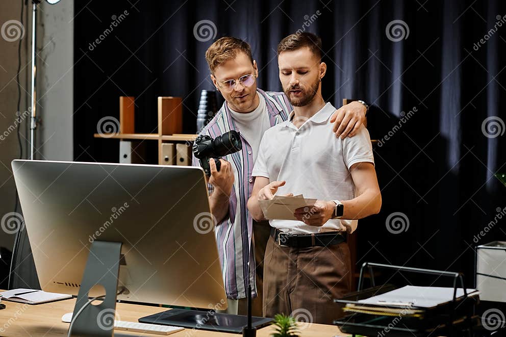 Tech Tandem: Collaborative Coding Stock Photo - Image of software ...
