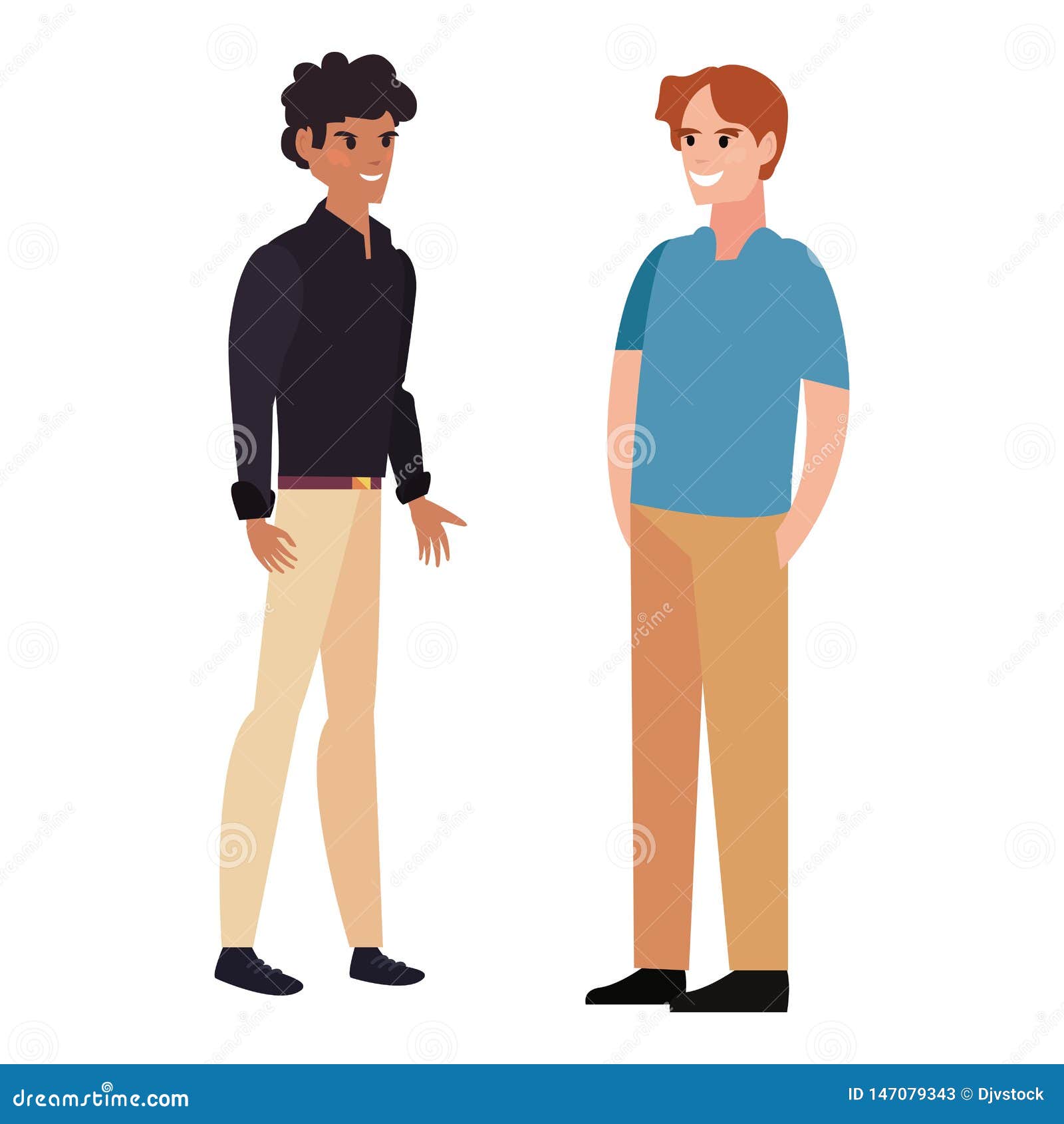 Two men characters stock illustration. Illustration of symbol - 147079343