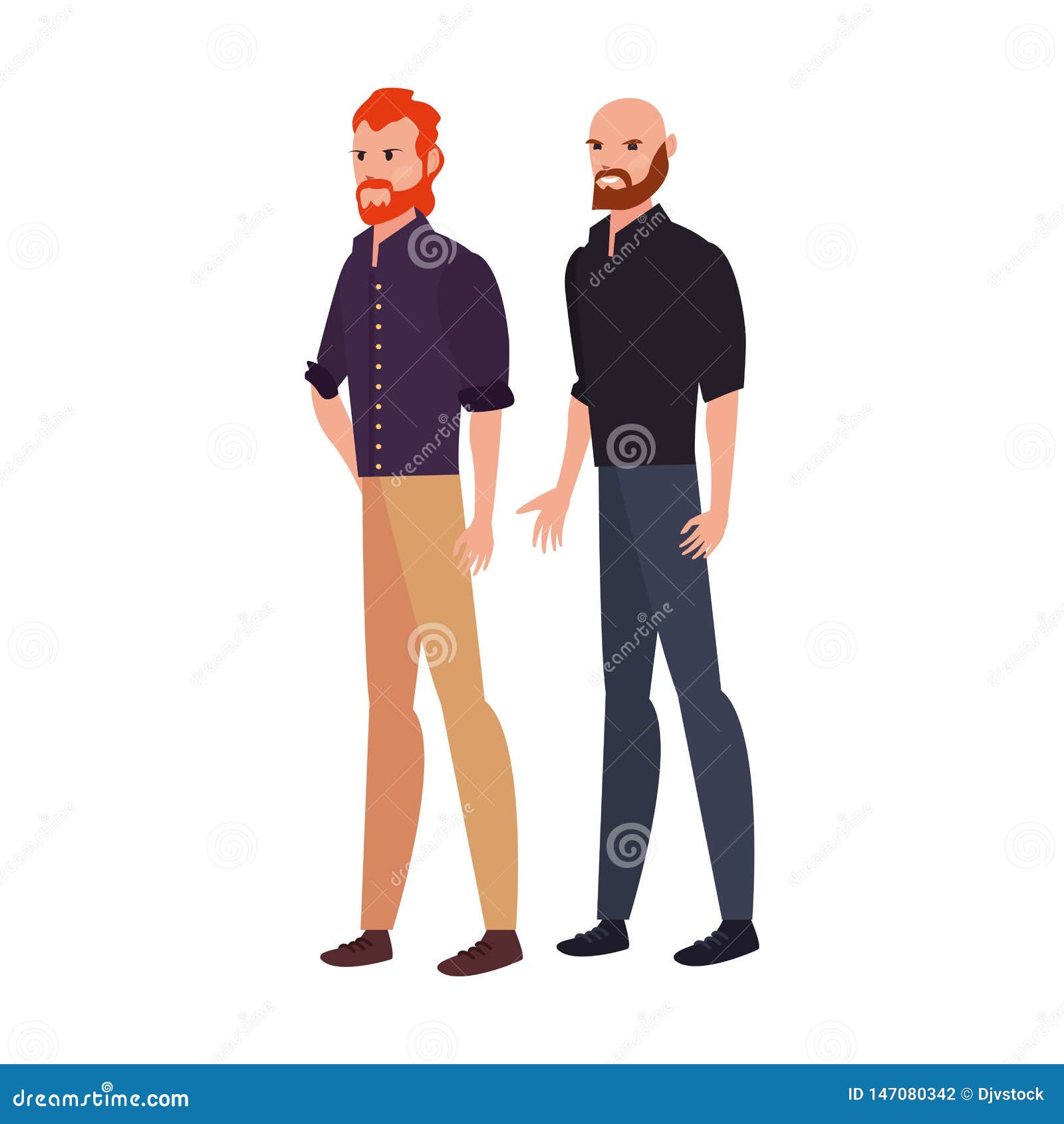 Two men characters stock illustration. Illustration of adult - 147080342