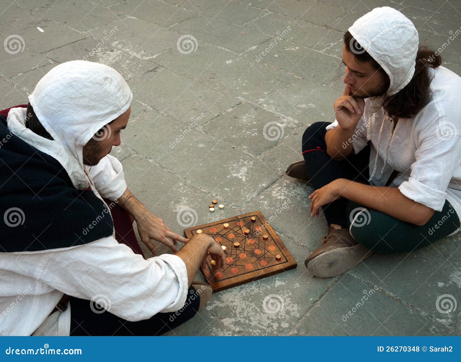 Two Men in Costume Playing Mediaeval Board Game Editorial Stock Photo ...