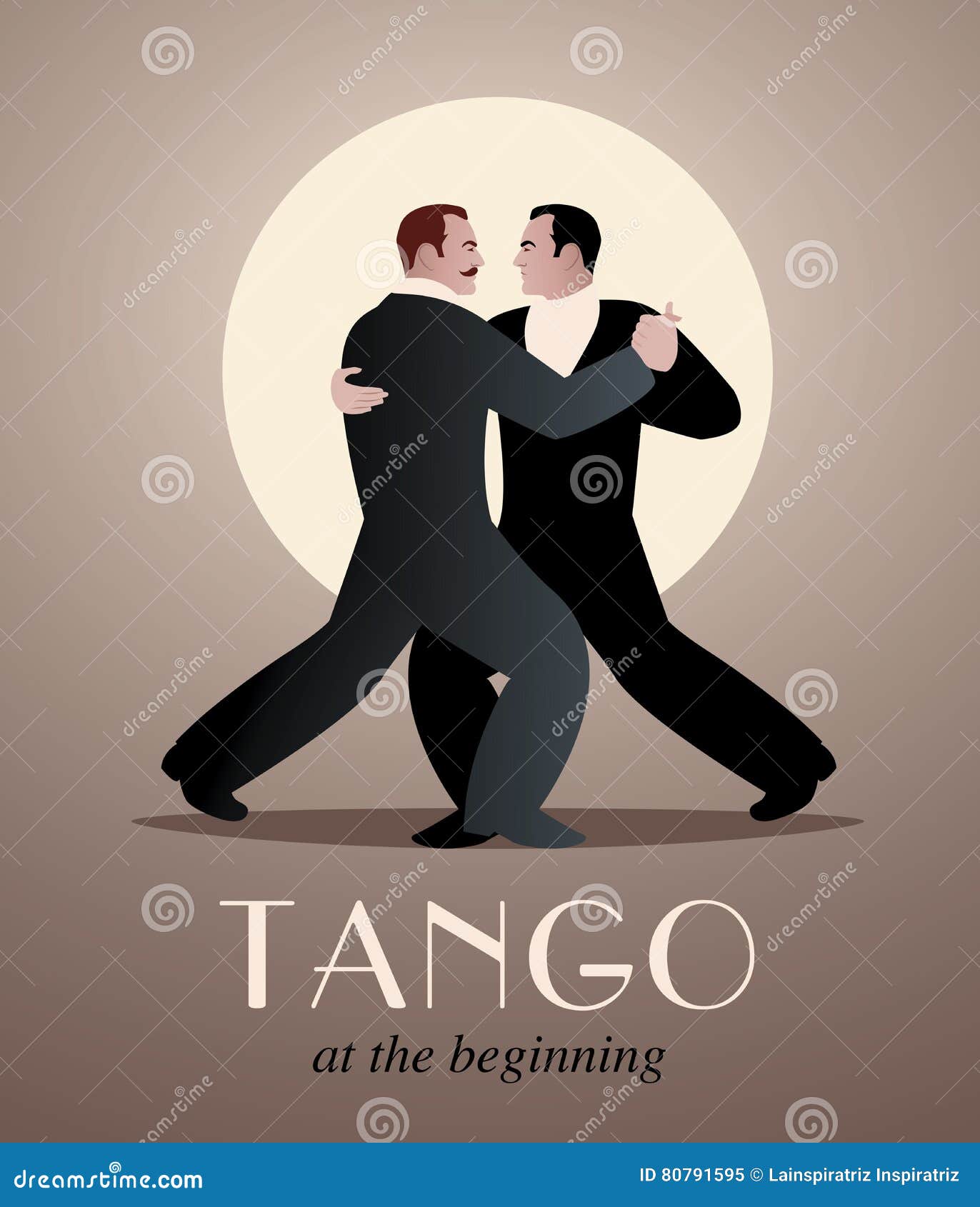 Two men dancing Tango stock illustration. Illustration of latin - 80791595