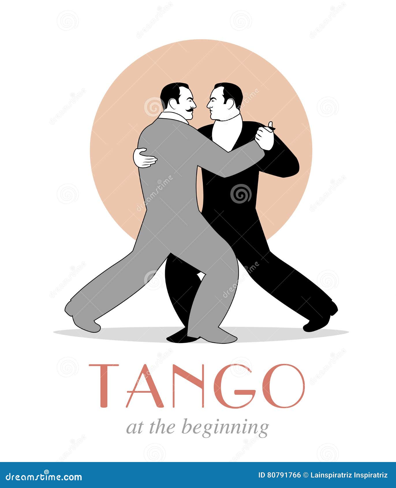 Two men dancing Tango stock vector. Illustration of vector - 80791766