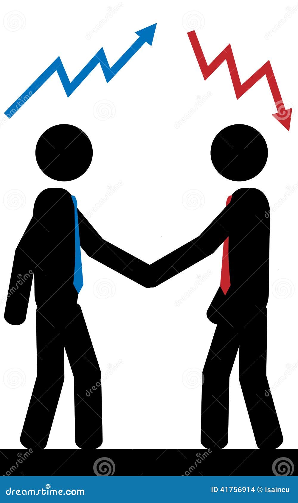 Two Men with Different Ideas Stock Vector - Illustration of meeting ...
