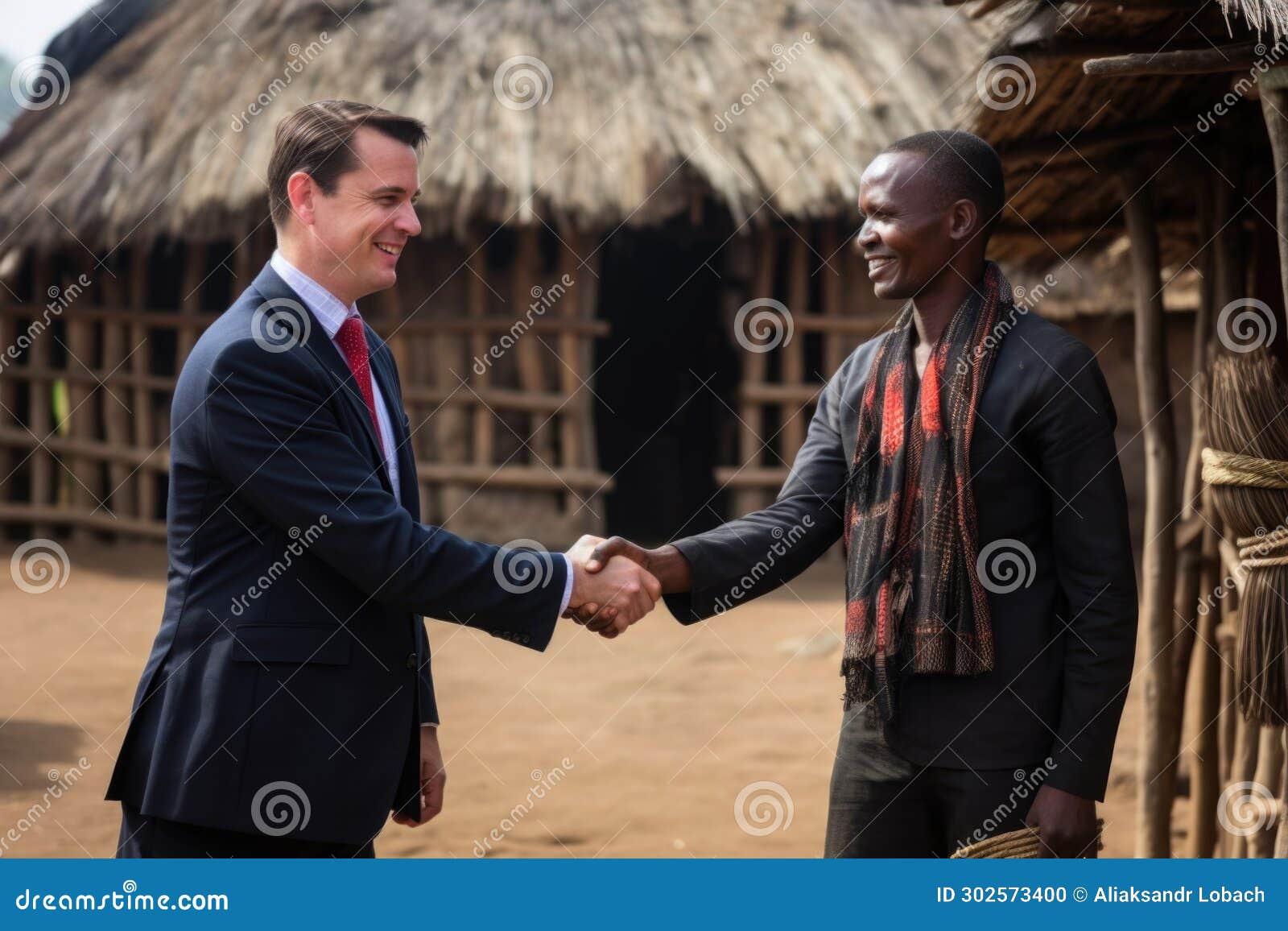 Two Men of Different Races Shake Hands. Business Handshake Stock ...
