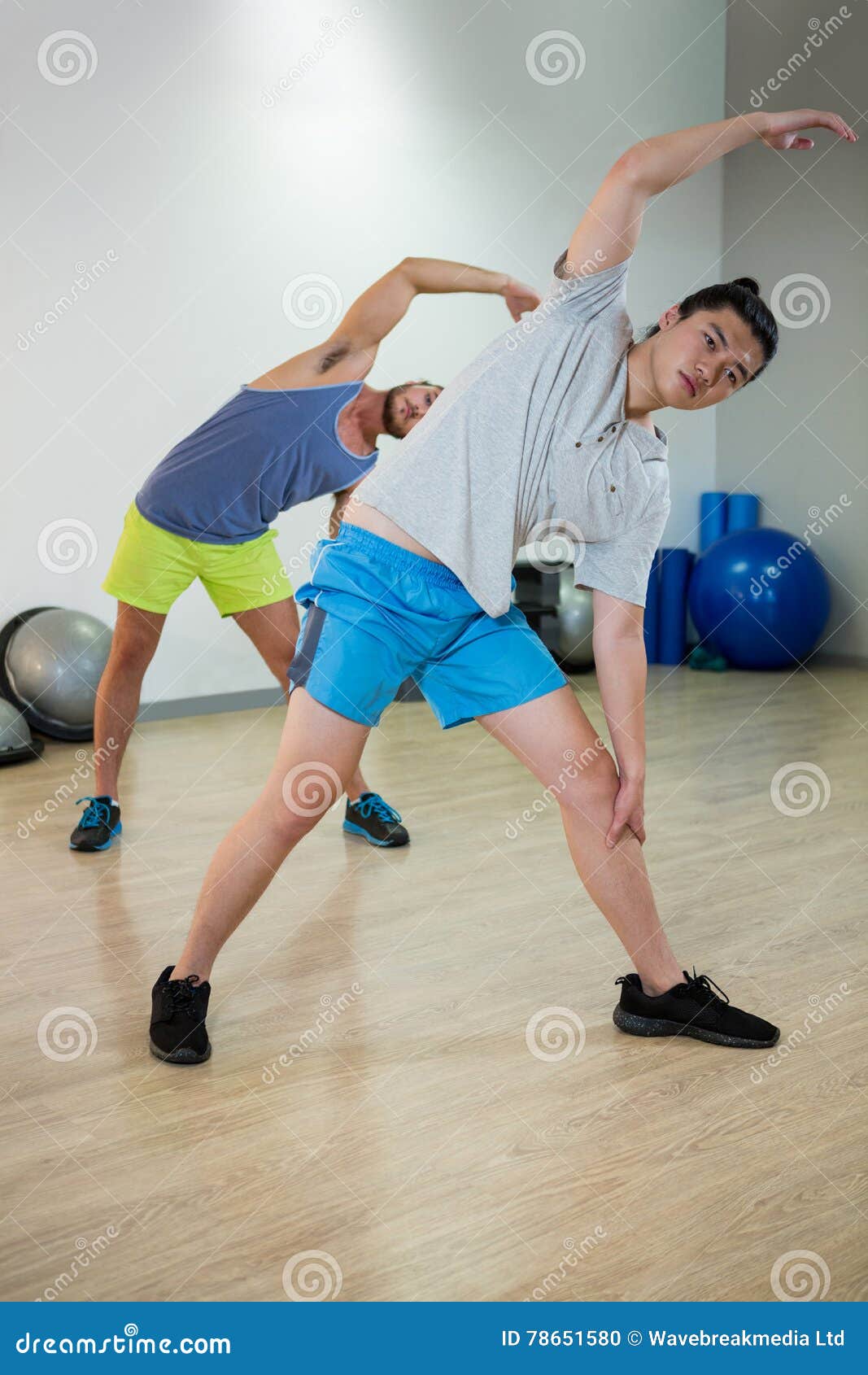 Two Men Doing Aerobic Exercise Stock Photo - Image of cheerful, male ...