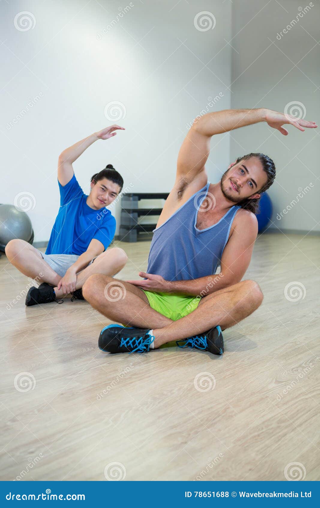 Two Men Doing Aerobic Exercise Stock Photo - Image of healthy, indoors ...