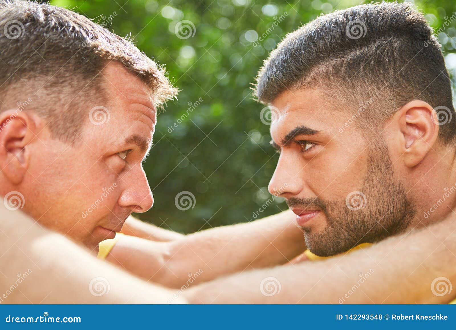 Two Men are Doing Exercise for Team Development Stock Photo - Image of ...