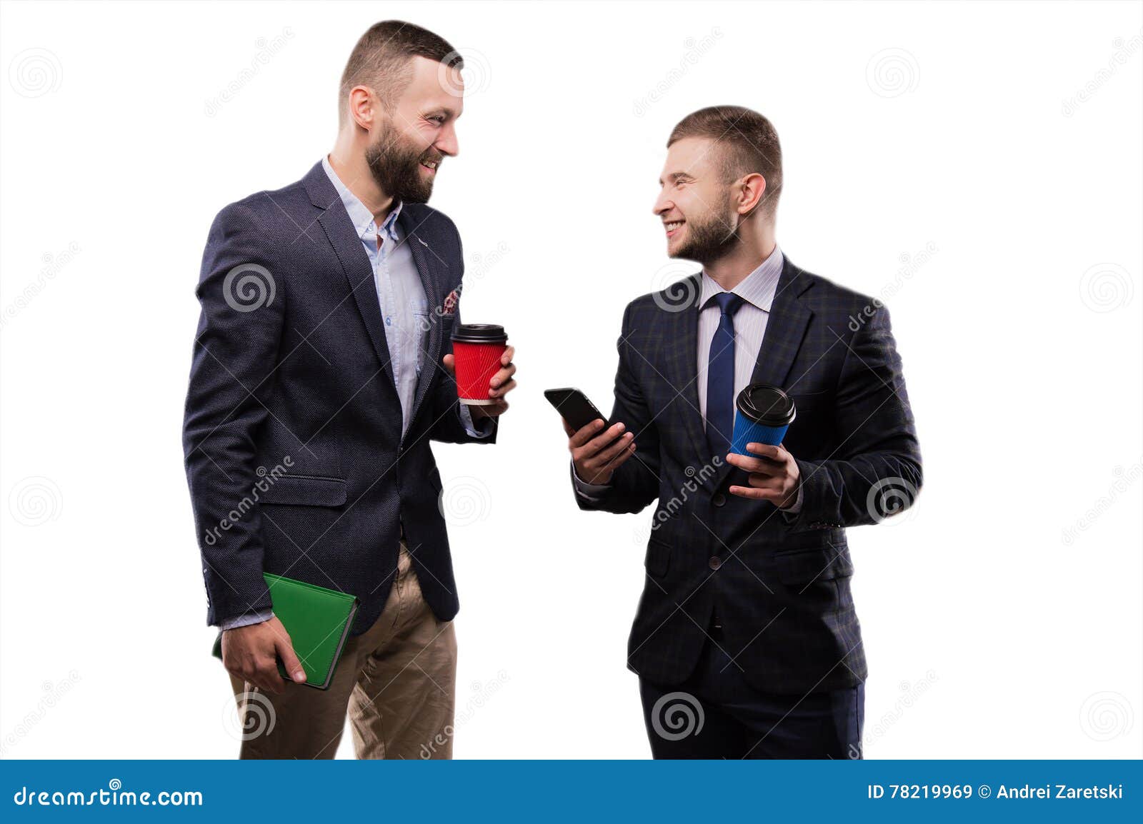 Two Men Drinking Coffee and Talking Stock Image - Image of conversation ...