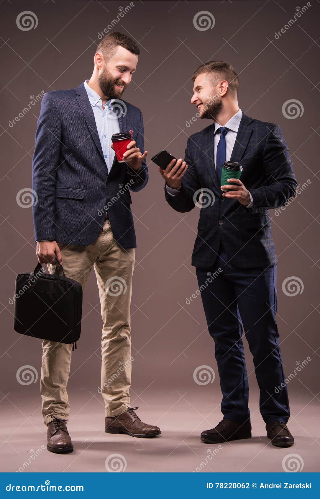 Two Men Drinking Coffee and Talking Stock Photo - Image of discussion ...