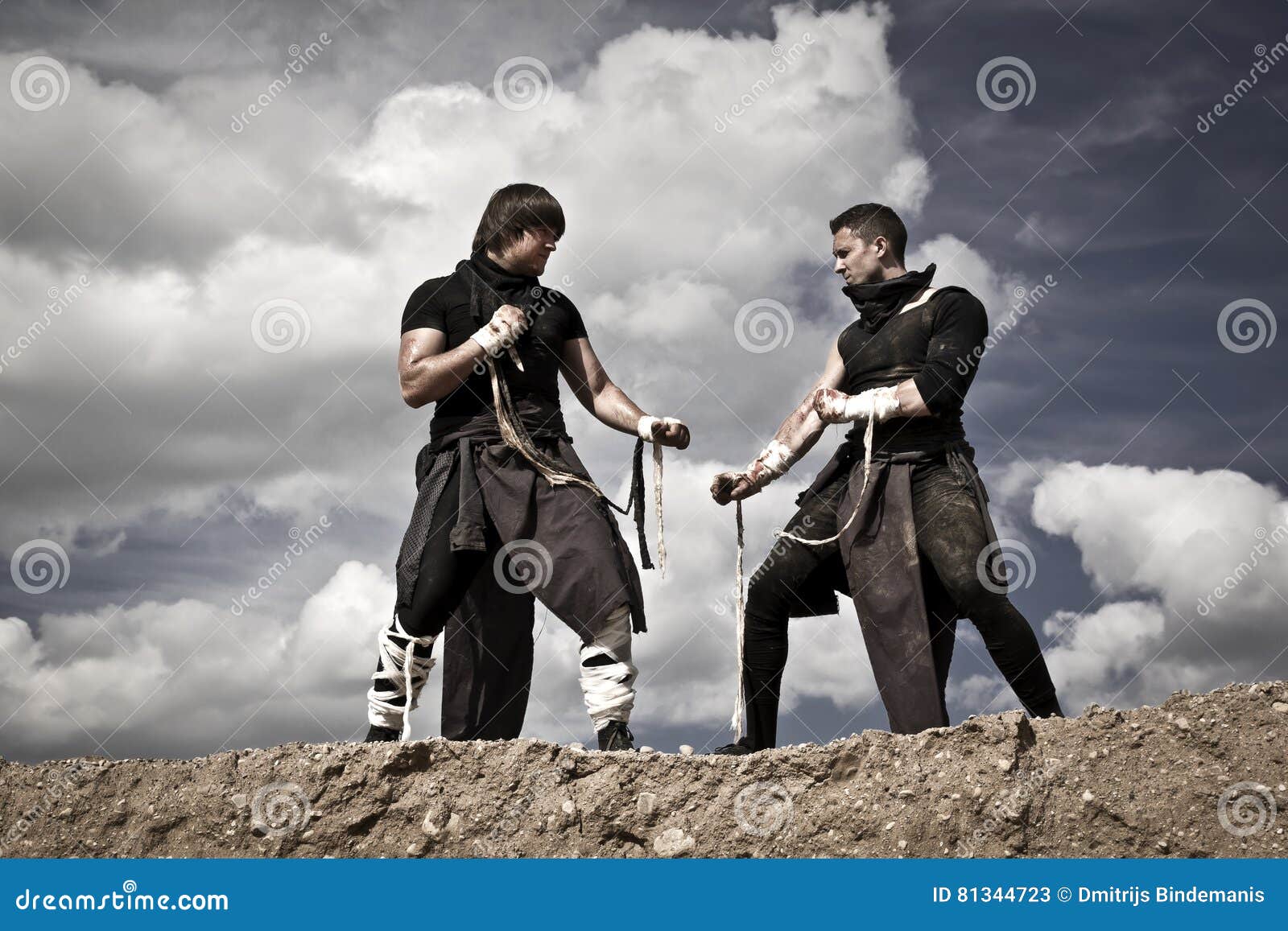 Two men are fighting stock image. Image of action, kick - 81344723