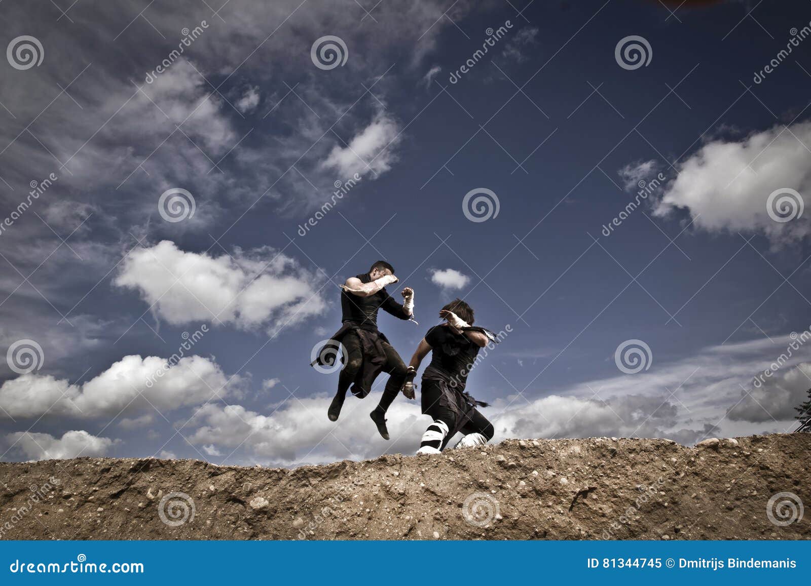 Two men are fighting stock image. Image of beat, duel - 81344745
