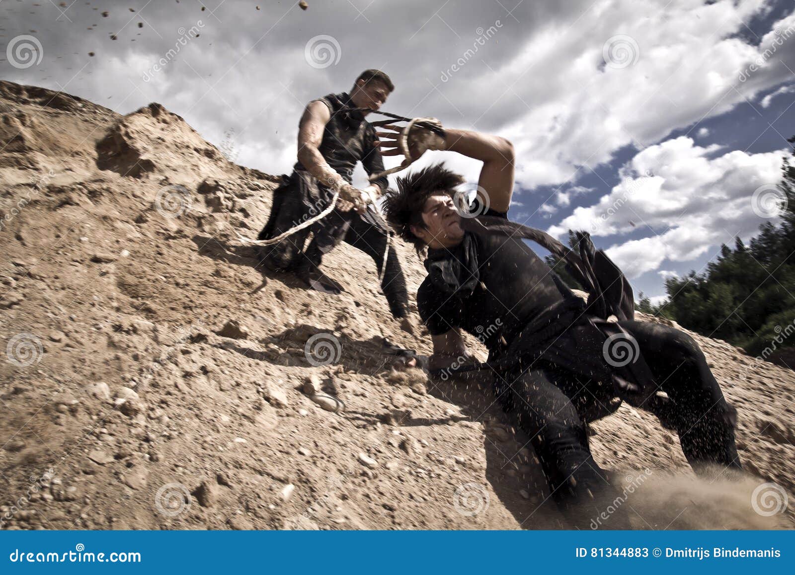 Two men are fighting stock image. Image of beat, exercising - 81344883