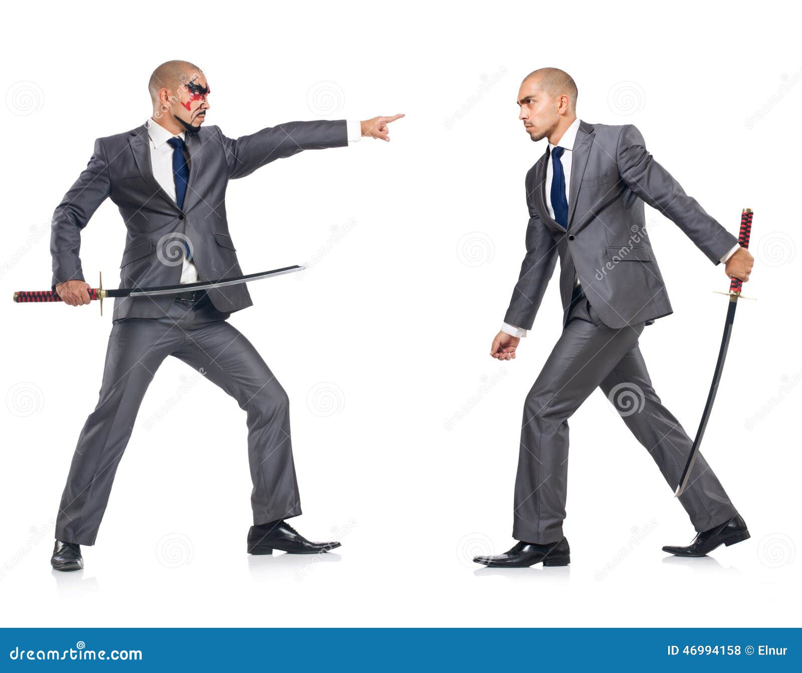 Two Men Figthing with the Sword Isolated Stock Photo - Image of fighter ...