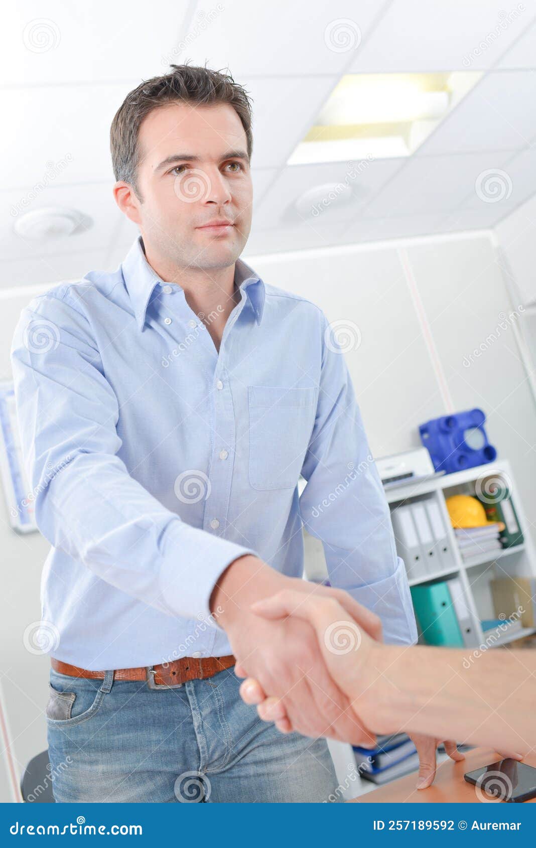 Two Men during Handshake in Office Stock Photo - Image of handshake ...