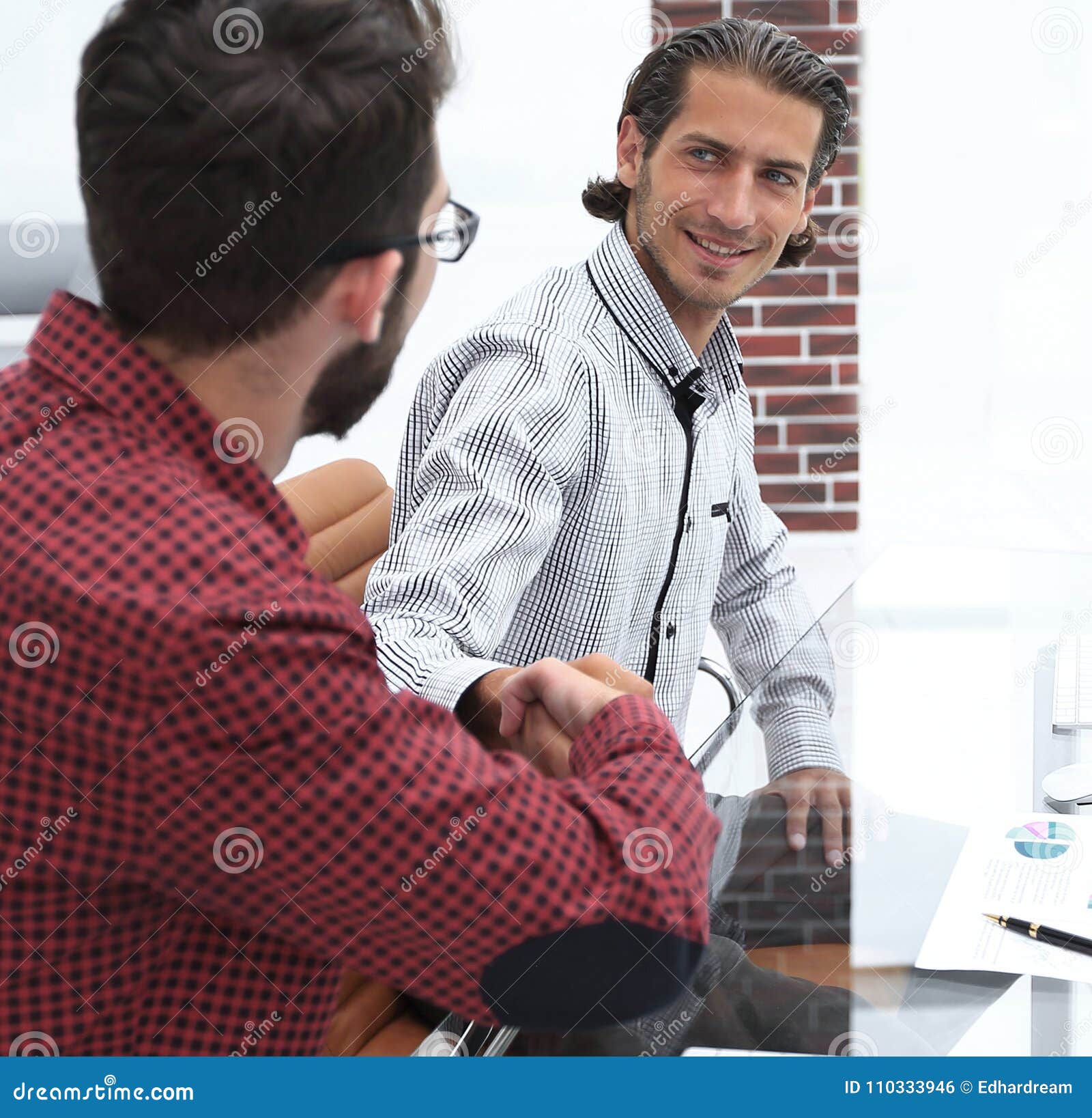 Two Men Handshake in the Office Stock Photo - Image of corporate ...