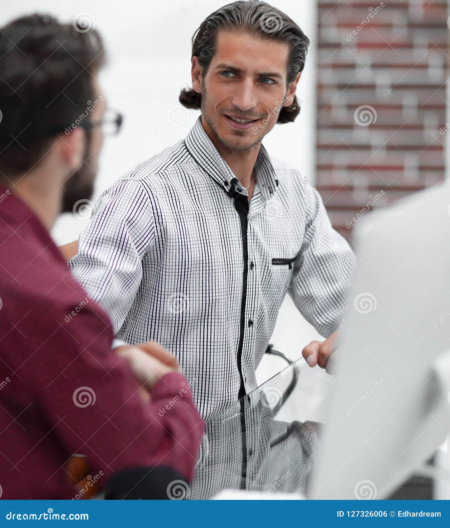 Two Men Handshake in the Office Stock Photo - Image of partner, hand ...