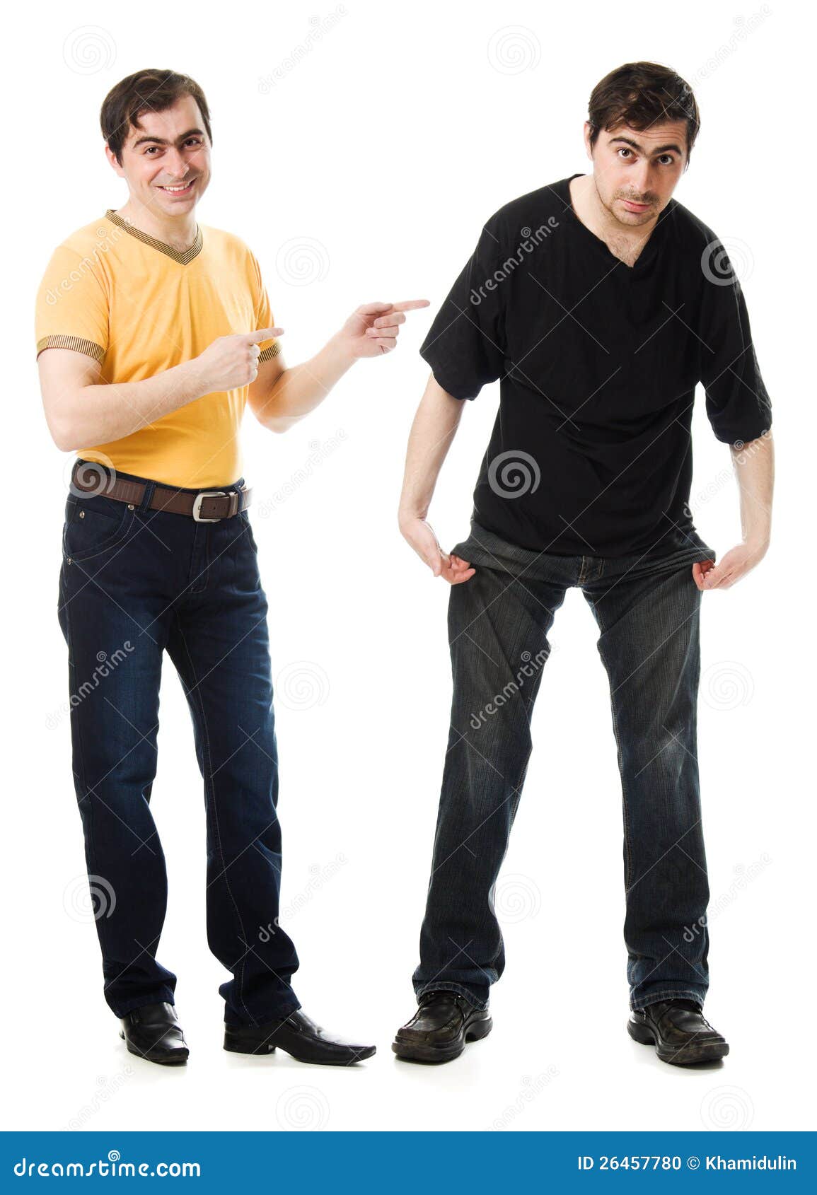 Two Men with a Happy and Sad Stock Photo - Image of concept, face: 26457780