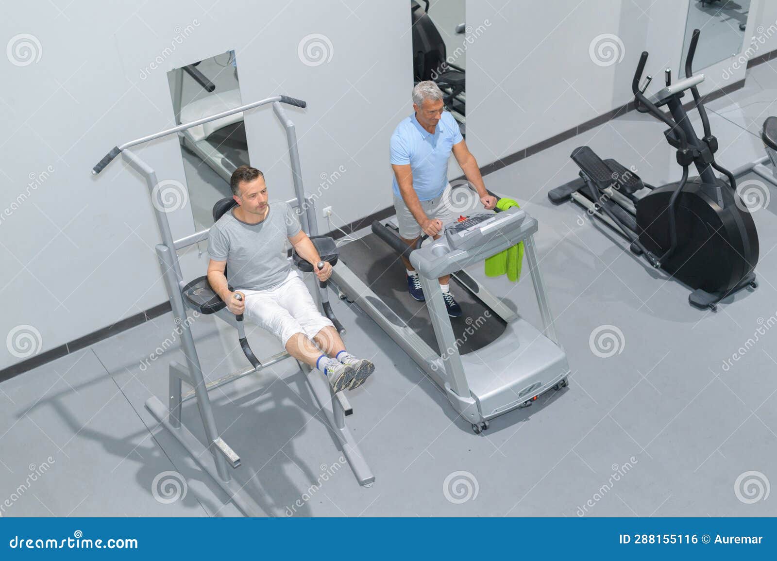 Two Men Having Intense Workout in Gym Stock Photo - Image of athlete ...