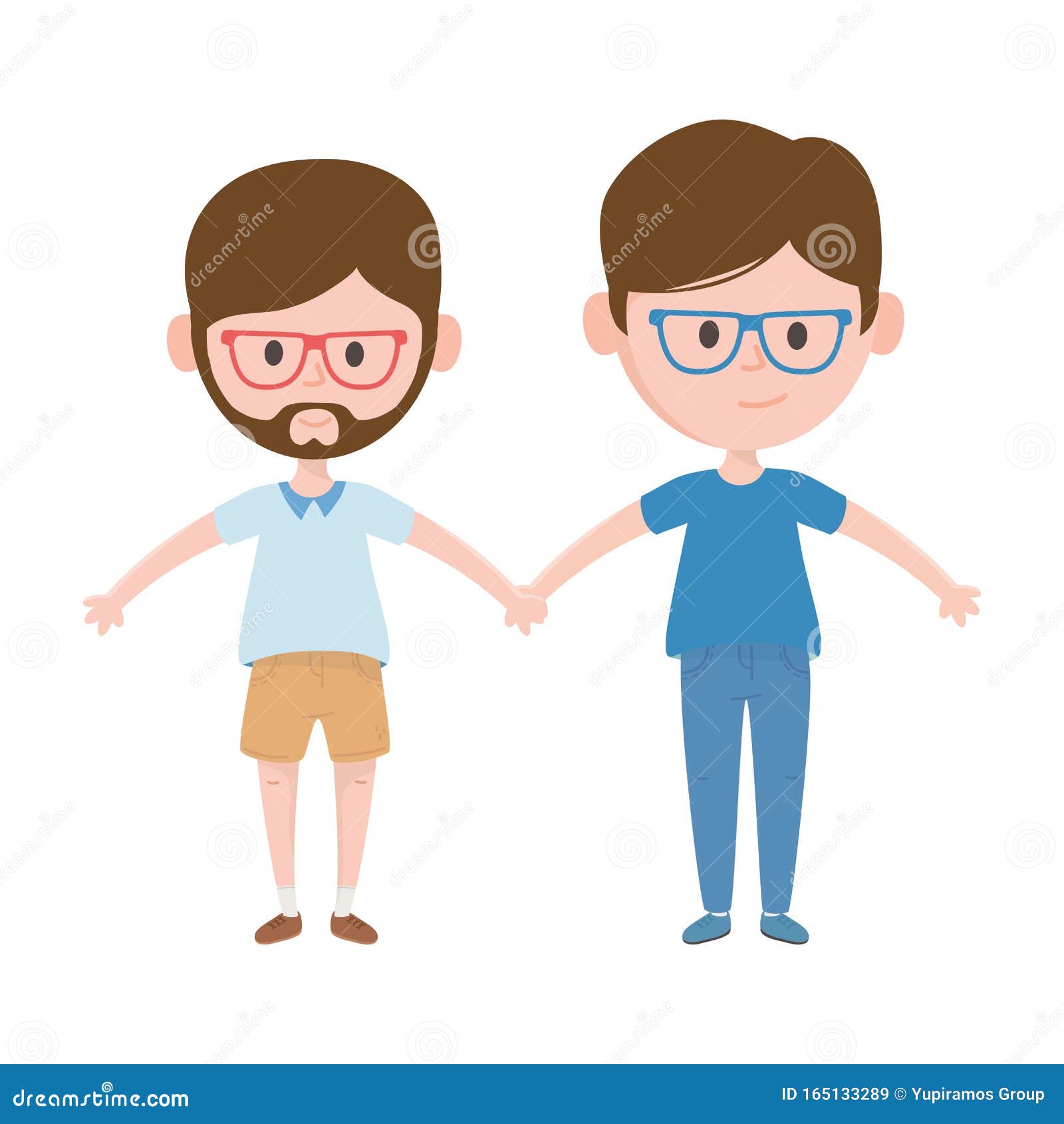 Two Men Hugging Friendly Characters Stock Vector - Illustration of cute ...