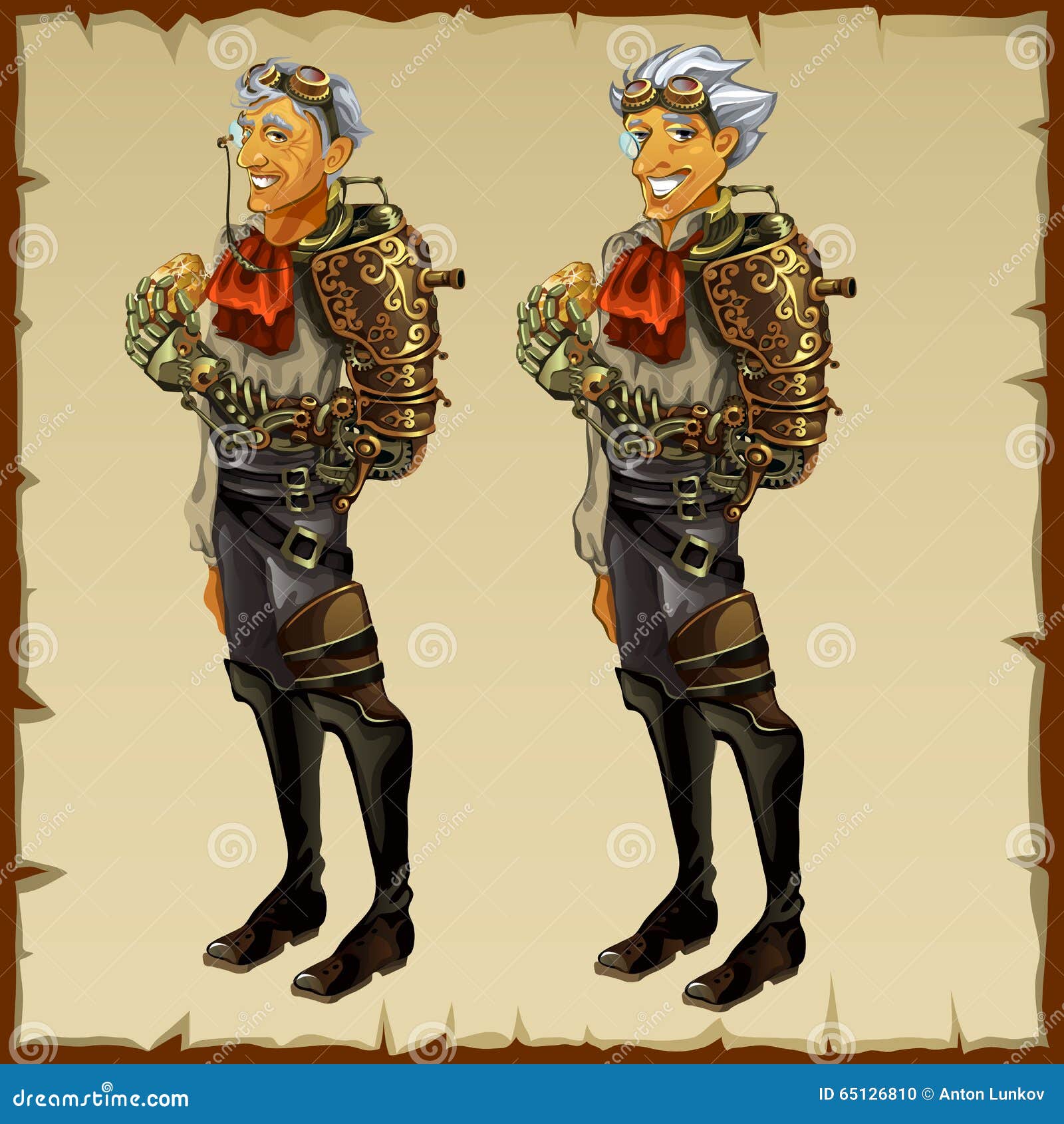 Two Men with Machinery, Cartoon Character Stock Vector - Illustration ...