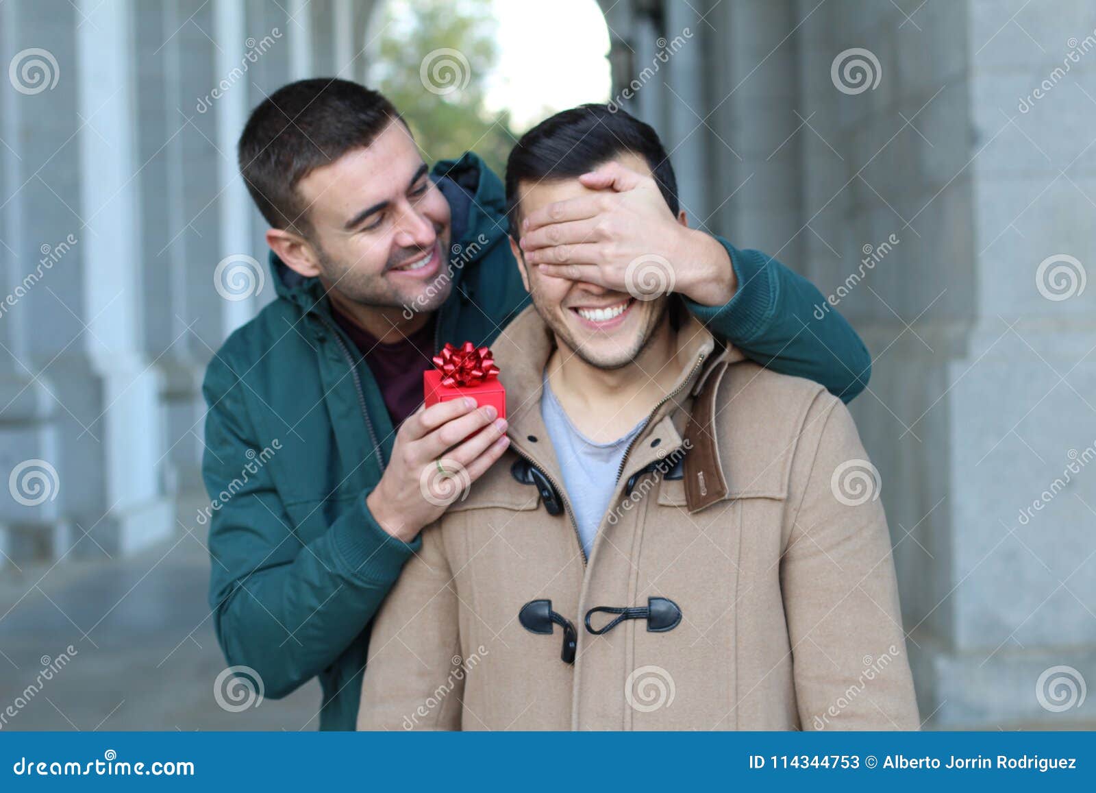 Two men naturally in love stock image. Image of embracing - 114344753