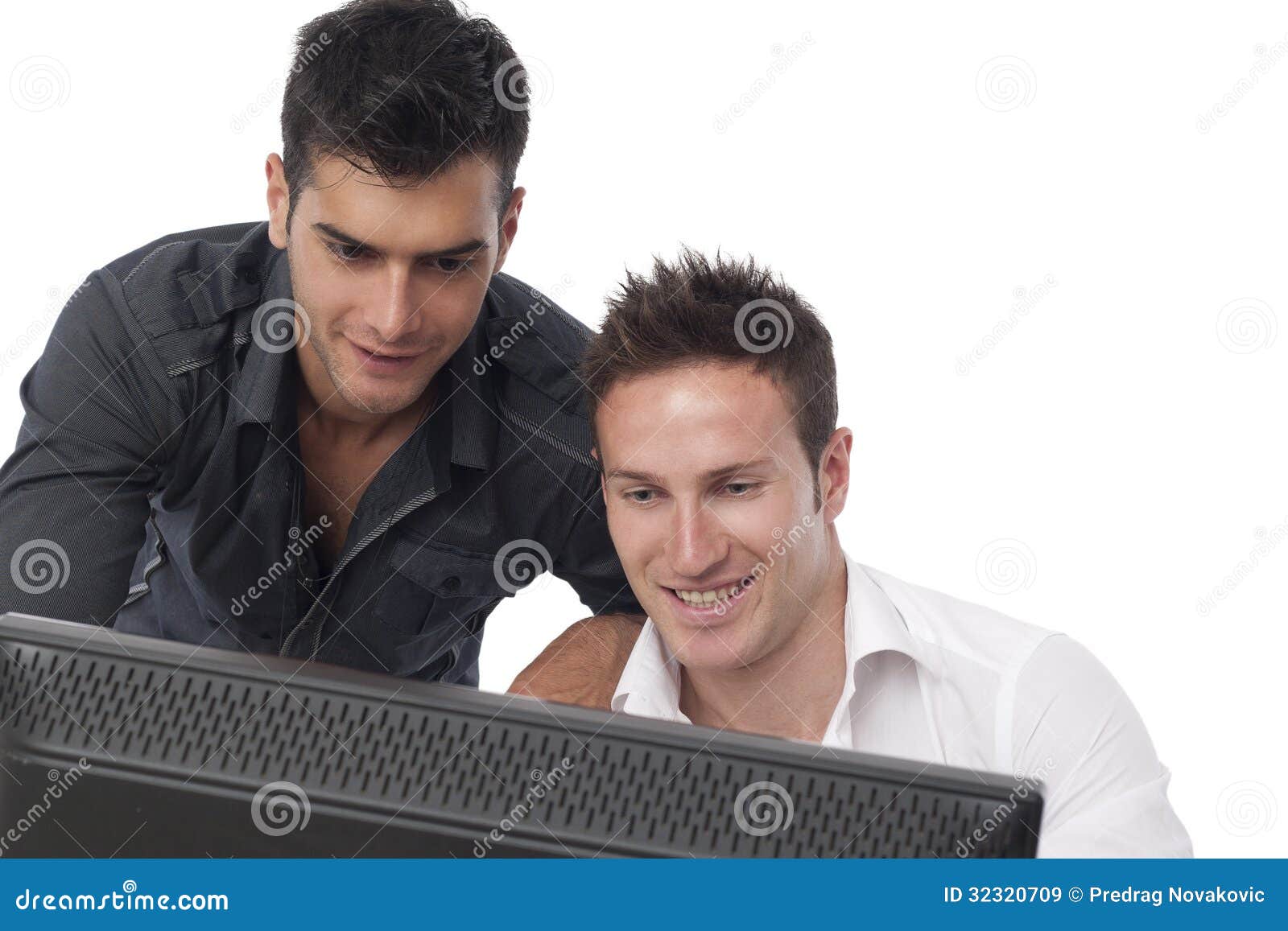 Two men in the office stock image. Image of handsome - 32320709