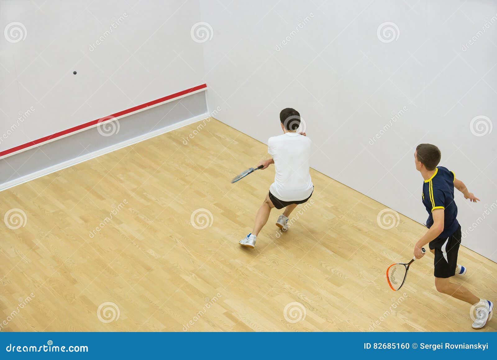 Two Men Playing Match of Squash. Editorial Image - Image of male ...