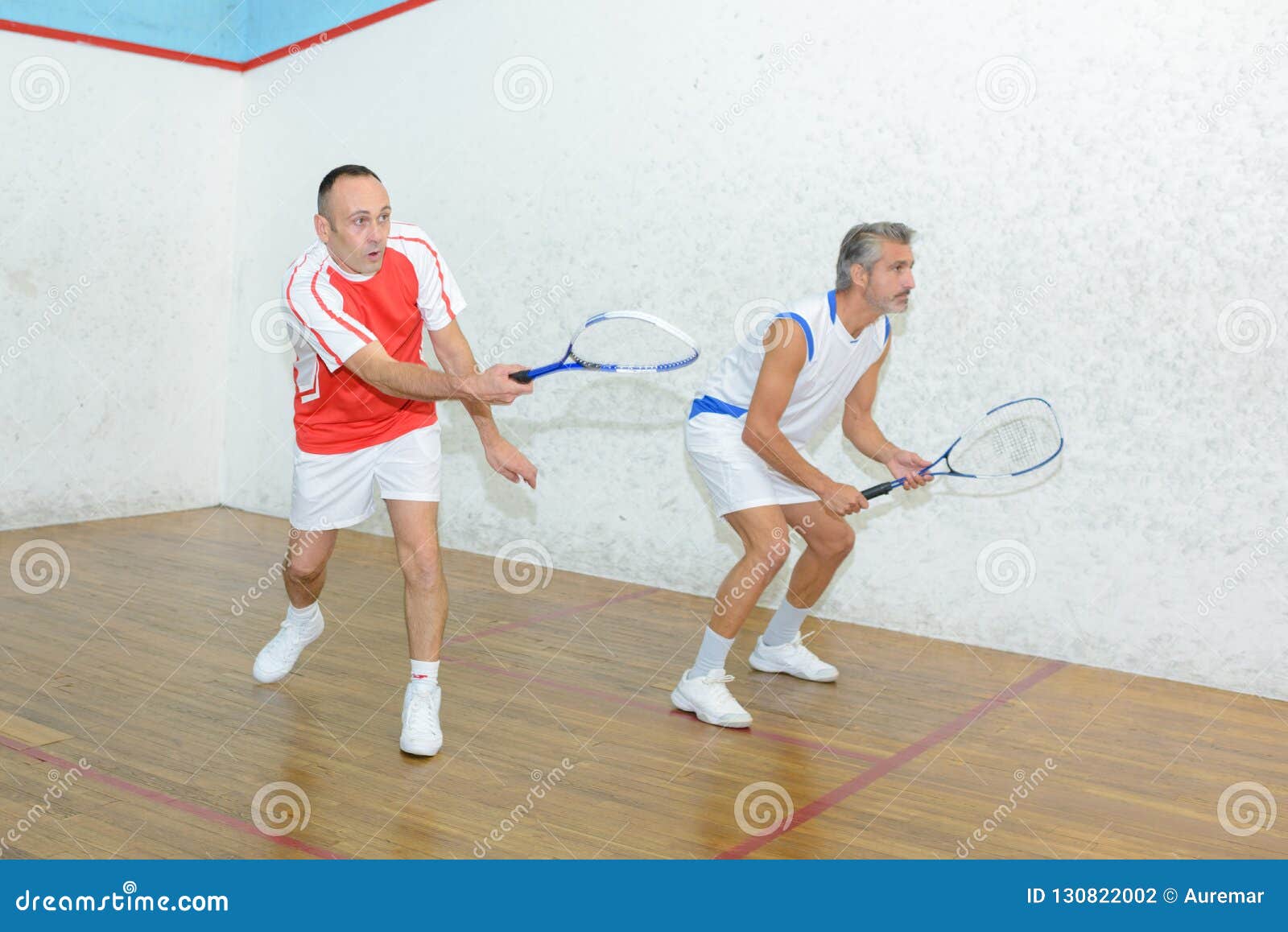 Two men playing squash stock photo. Image of adult, caucasian - 130822002