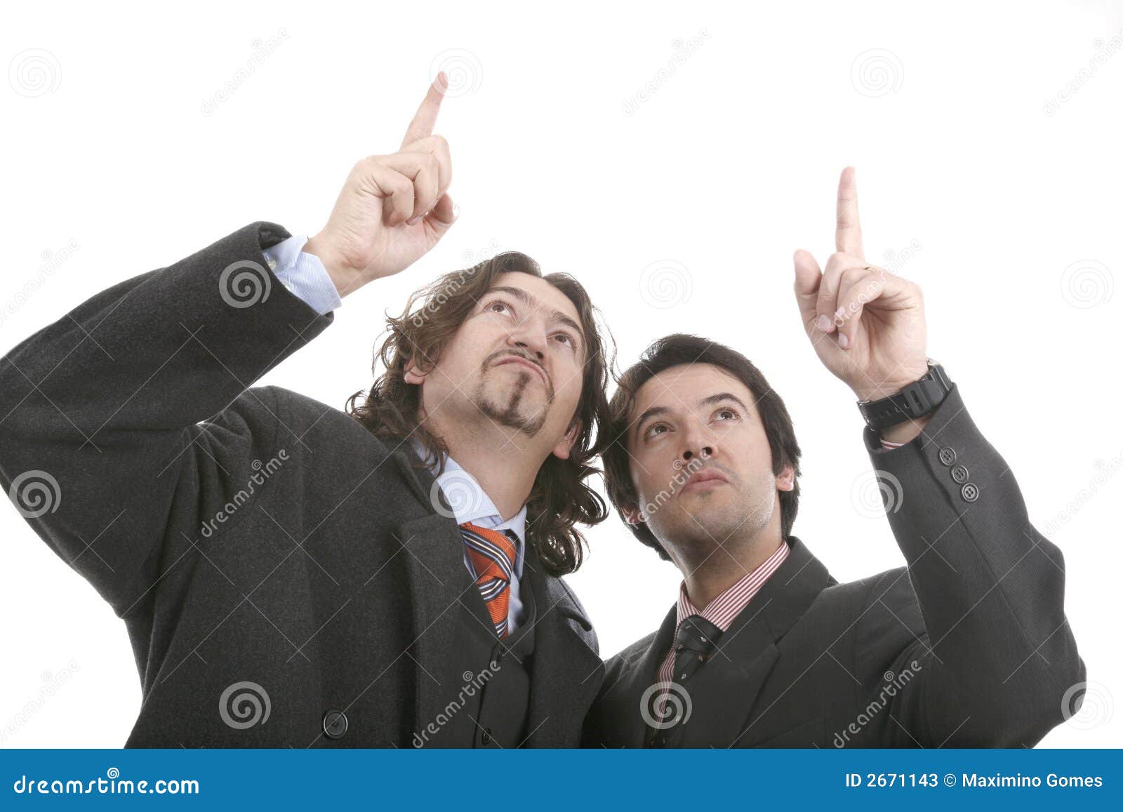 Two men point the finger stock image. Image of businessteam - 2671143
