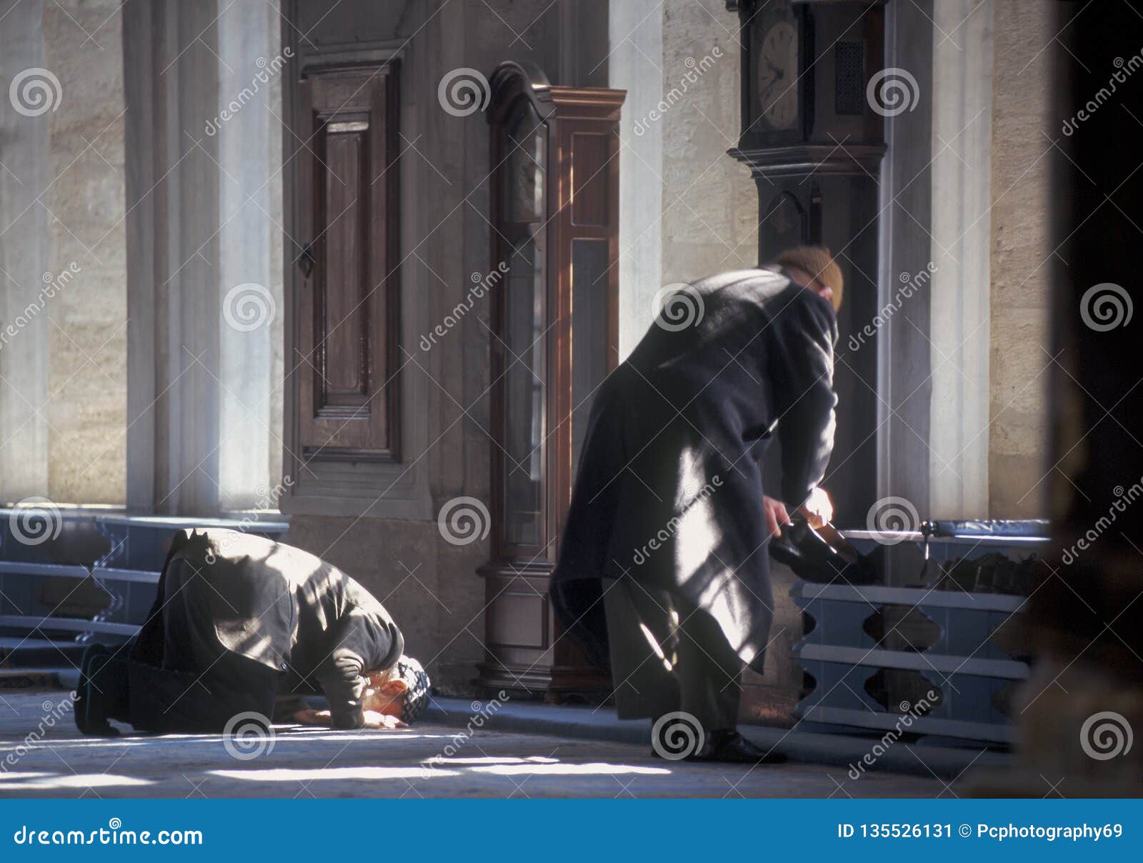 Two Men Praying Inside a Mosque Editorial Photo - Image of islam ...