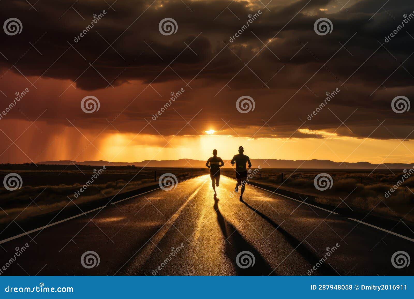 Teamwork. Marathon Preparation. Stock Photo - Image of nature ...