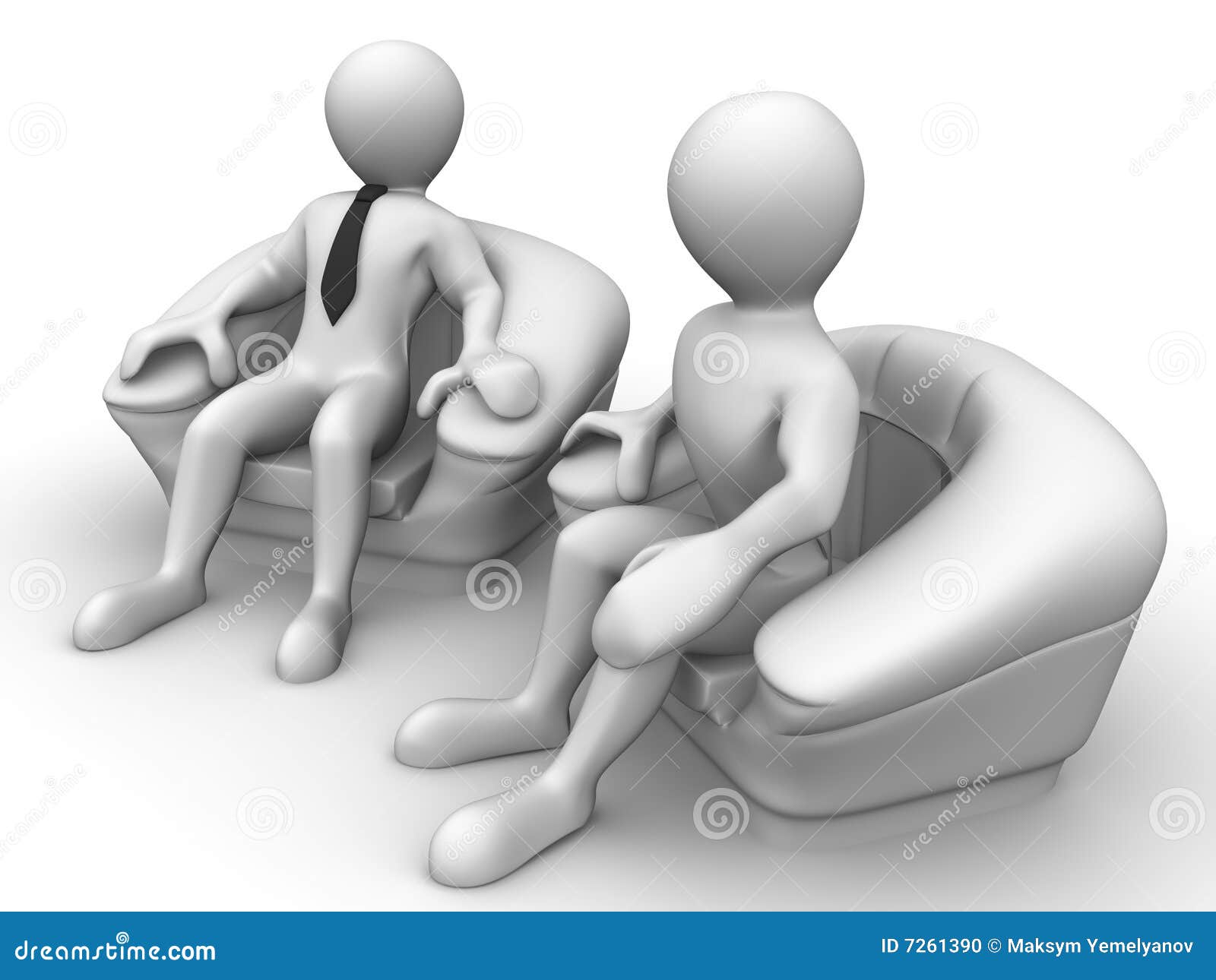 Two Men is Seated in a Chair. Stock Illustration - Illustration of ...