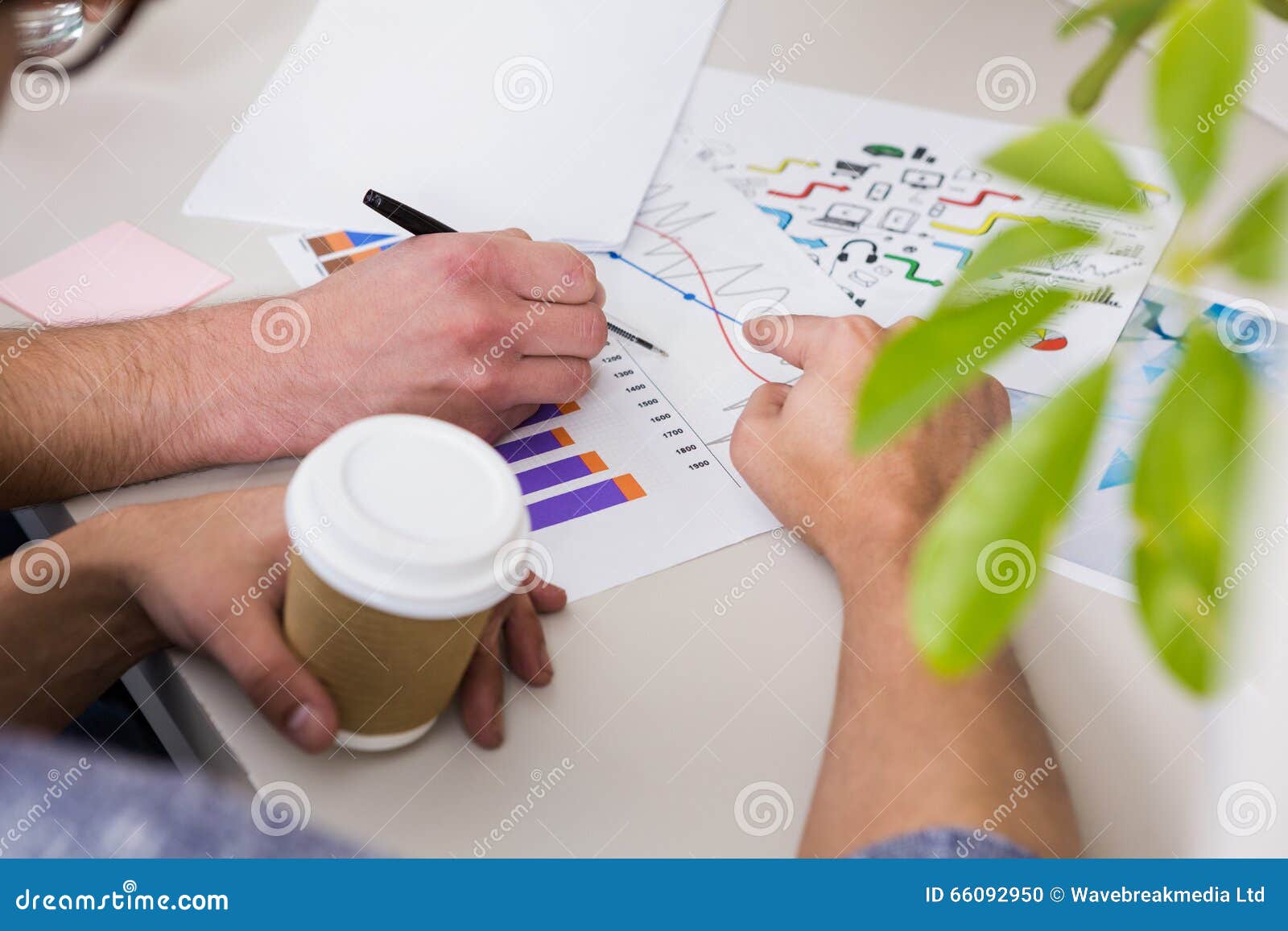 Two men showing graph stock photo. Image of graph, caucasian - 66092950