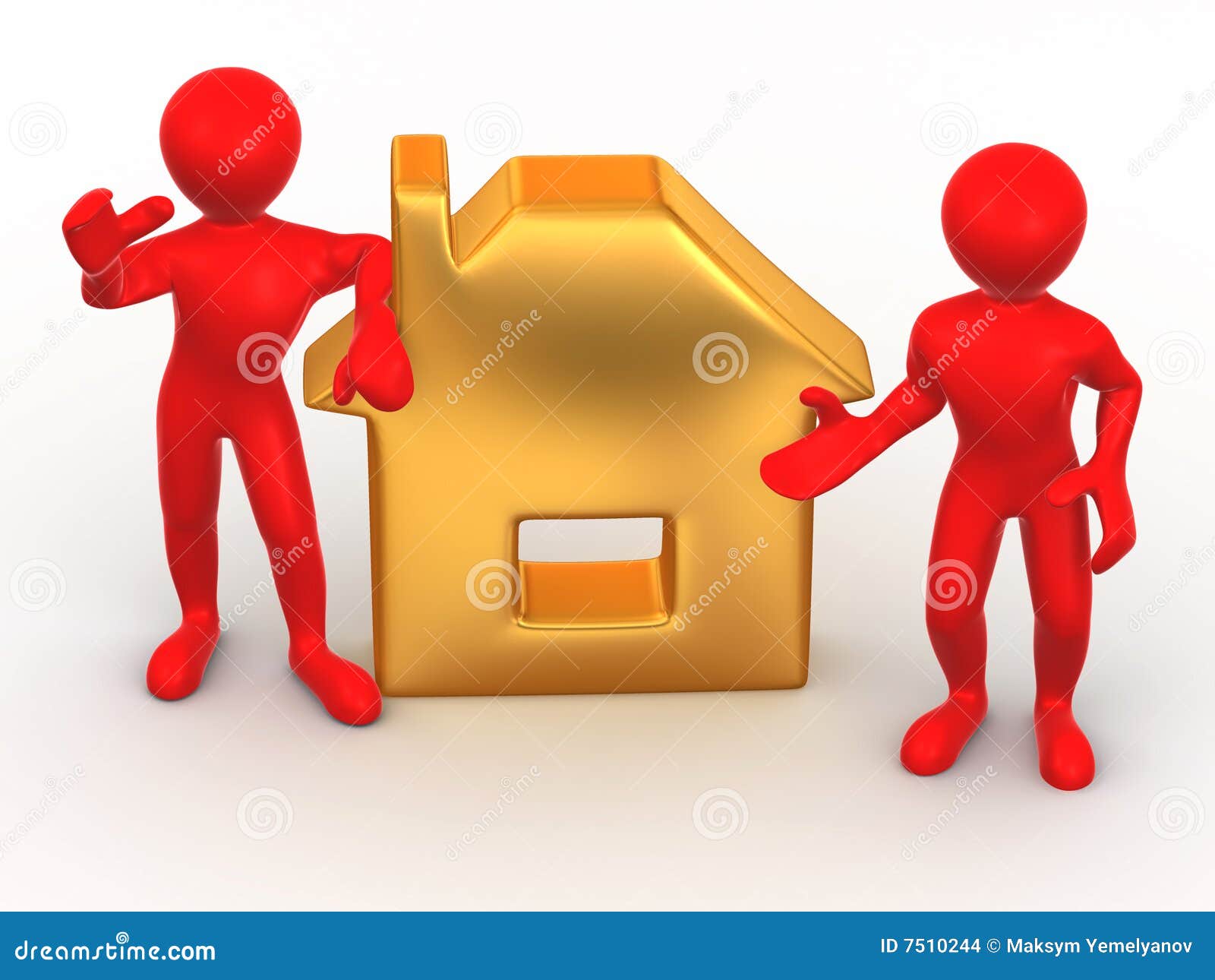 Two men with sign home stock illustration. Illustration of housing ...
