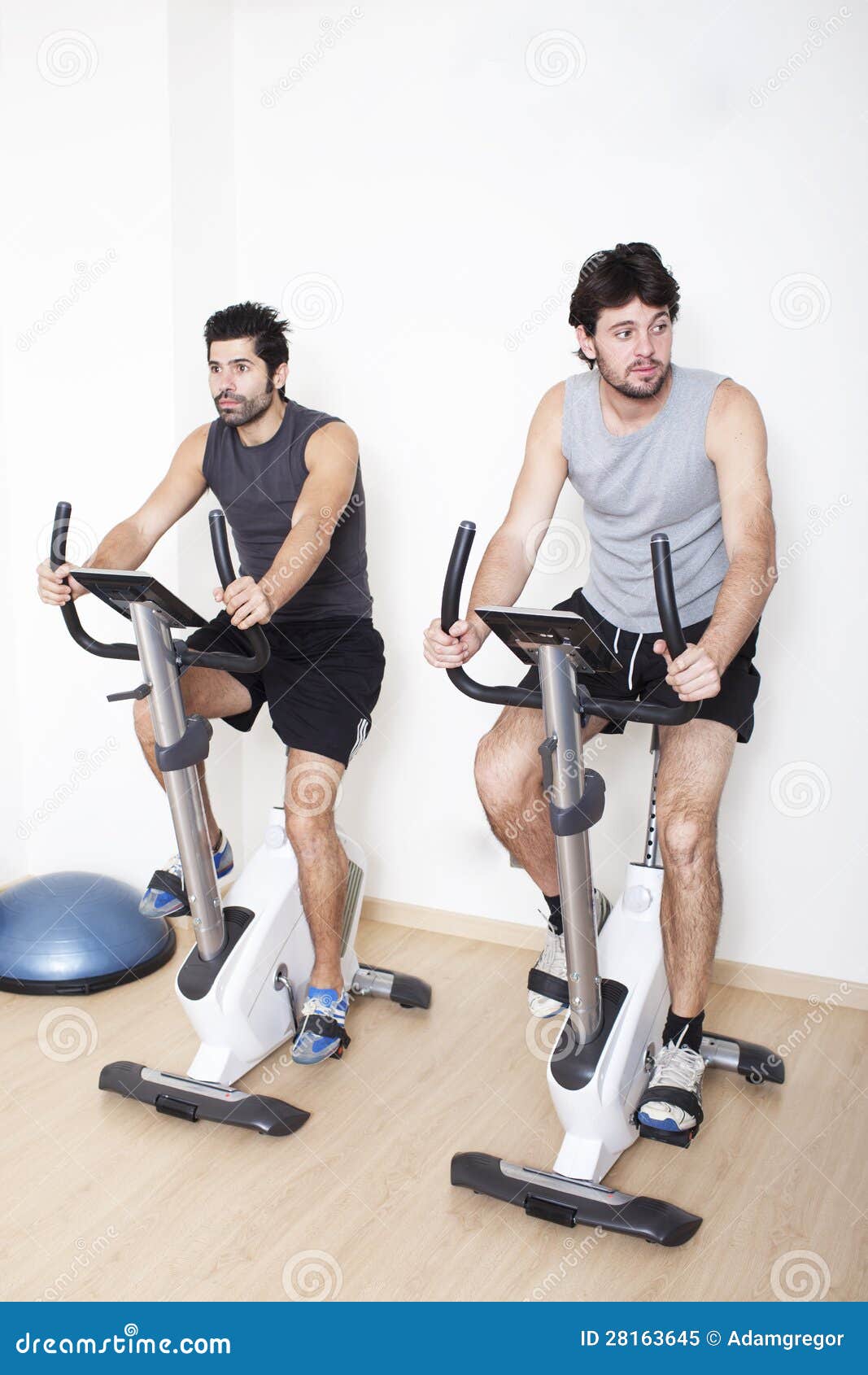 Two men spinning stock image. Image of health, thumb - 28163645