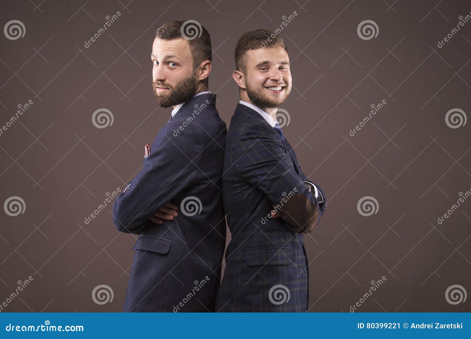 Two Men Standing Back To Back Stock Image - Image of confidence, people ...
