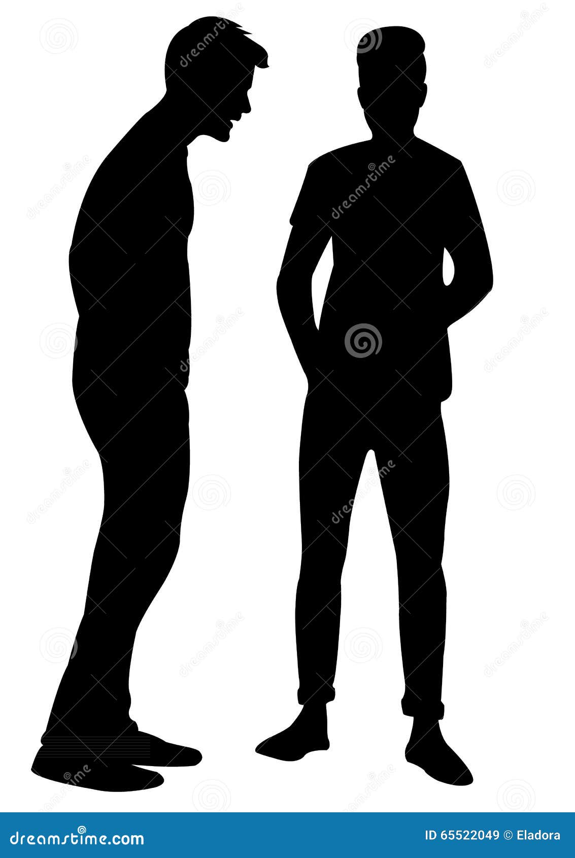 Two Men Standing and Talking Stock Vector - Illustration of ...