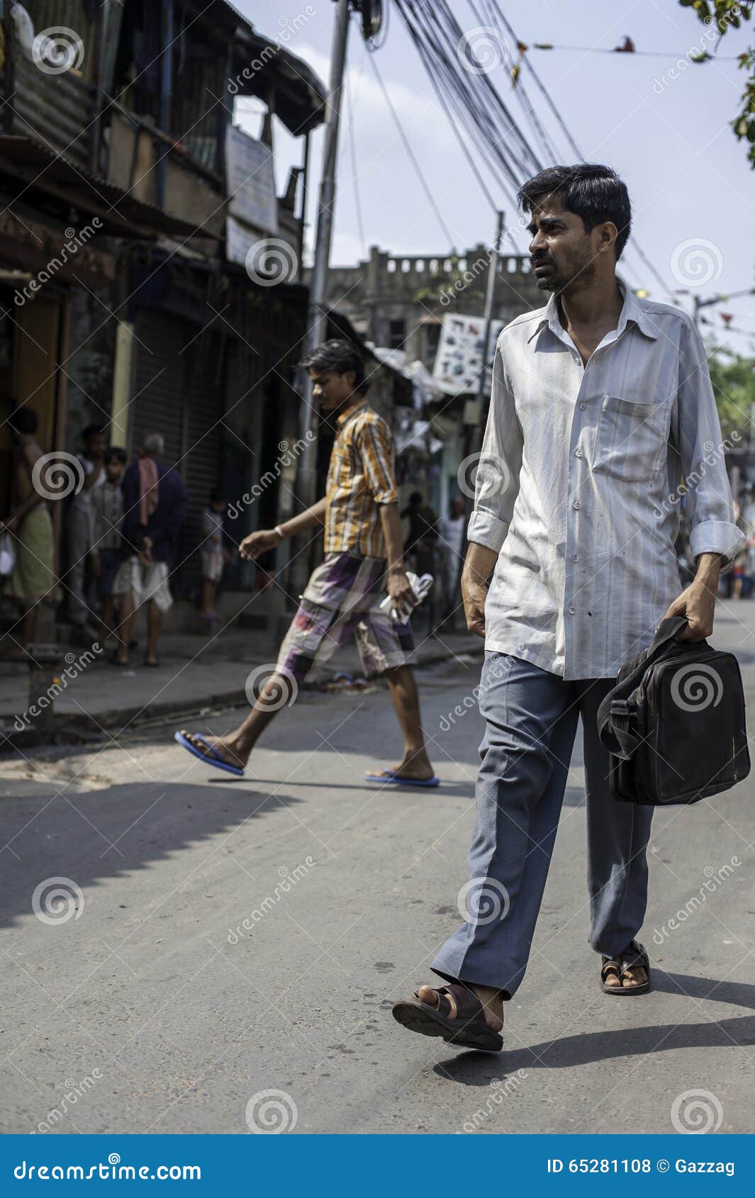 Two Men on the Street of Kolkata, India Editorial Stock Photo - Image ...