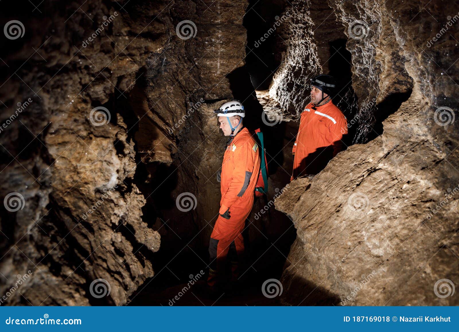 Men Dressed in Special Clothes To Pass through the Cave and Stopped ...