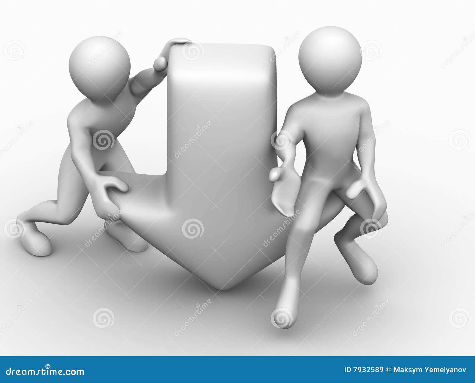 Two Men with Symbol Download Stock Illustration - Illustration of ...