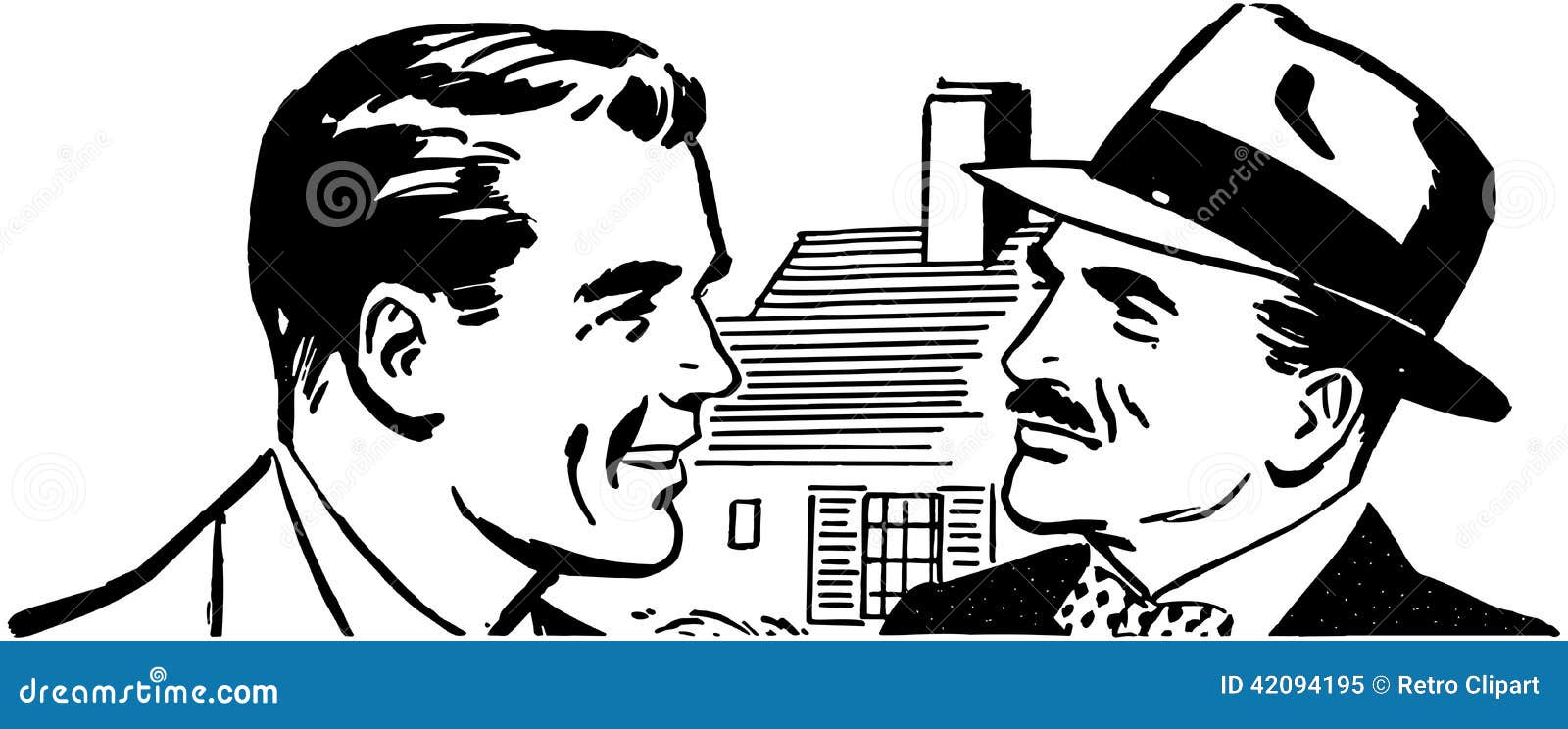 Two Men Talking stock vector. Illustration of drawings - 42094195