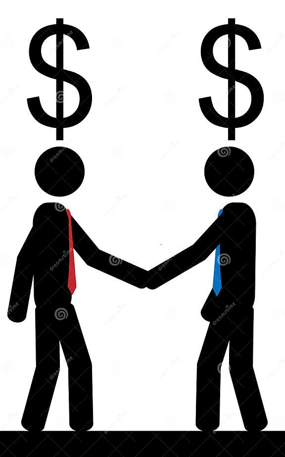 Two Men are Thinking at Money Stock Vector - Illustration of ...