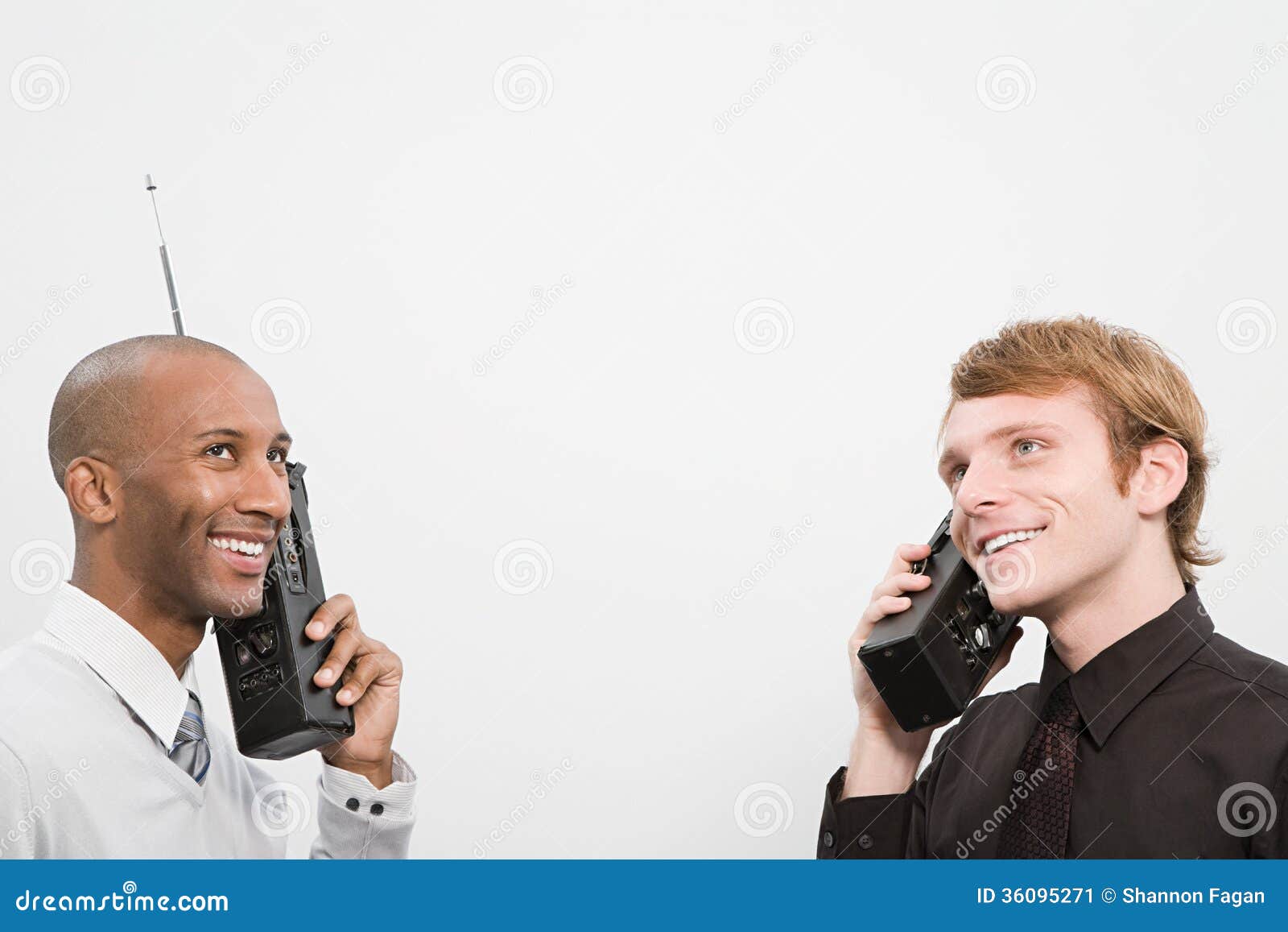 Two Men Using Walkie Talkies Stock Image - Image of building, 1830s ...